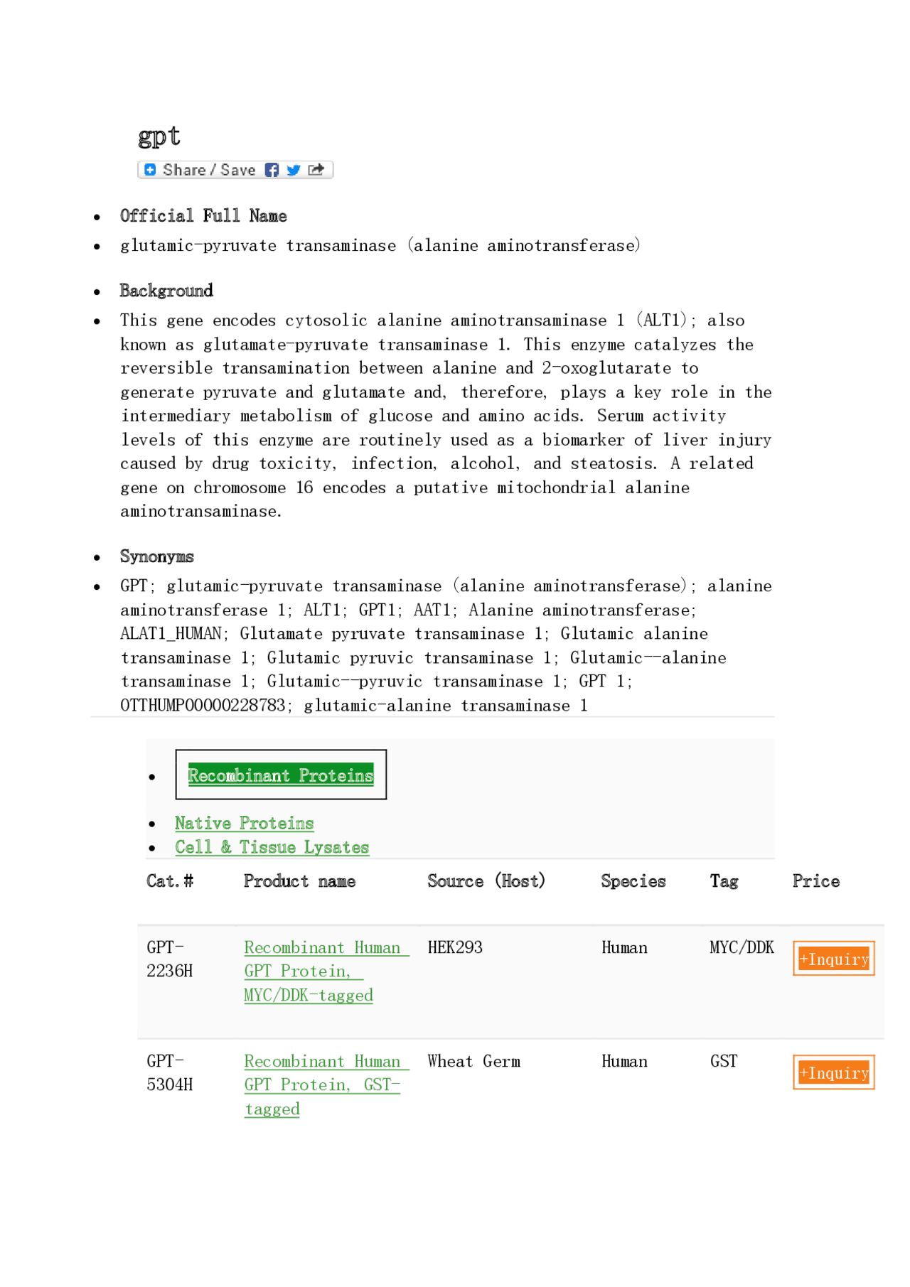 Glutamic-pyruvate transaminase (alanine aminotransferase) - Docsity