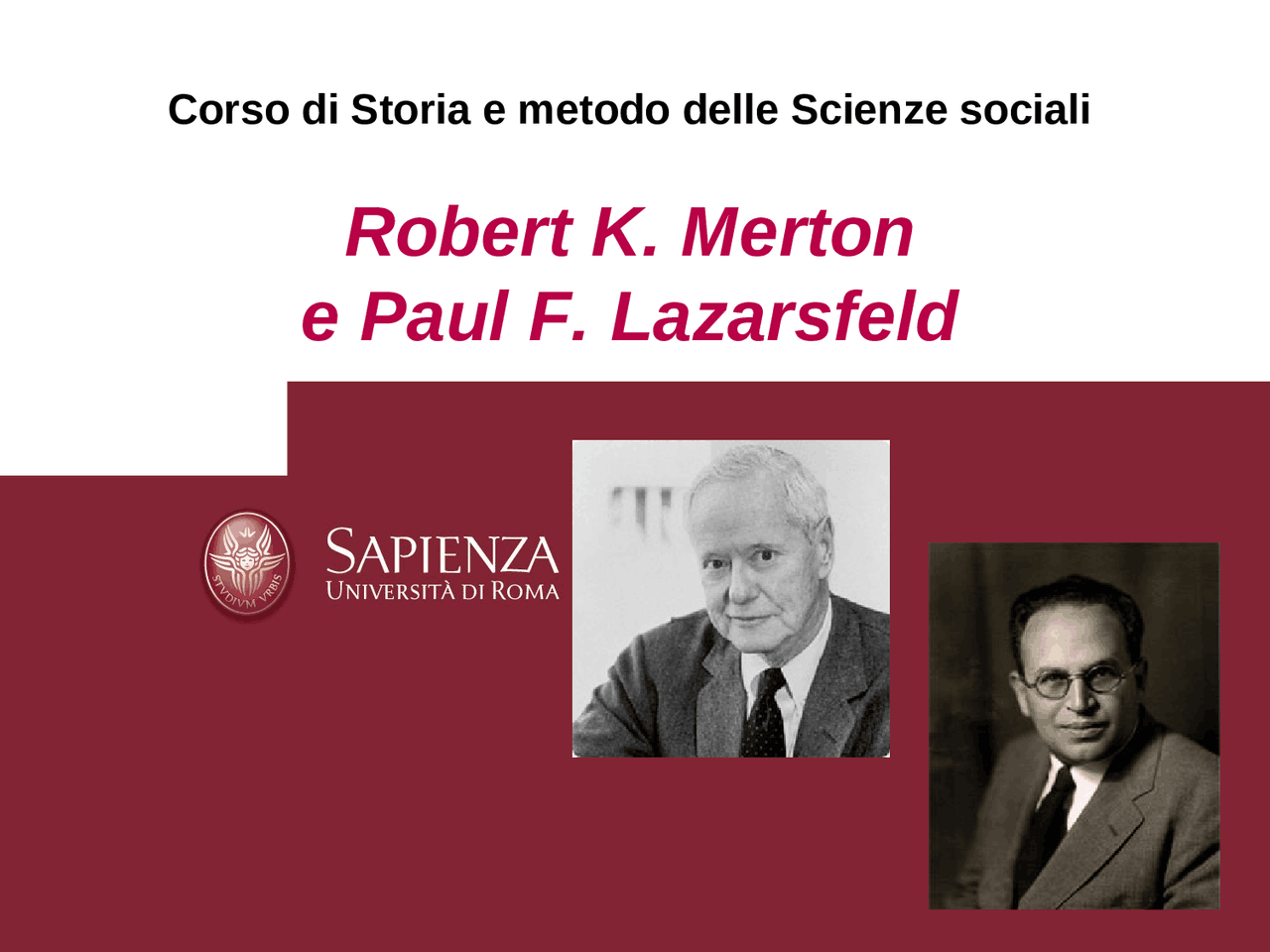 SLIDE Robert K. Merton e Paul F. Lazarsfeld | Slide di Scienze Sociali ...
