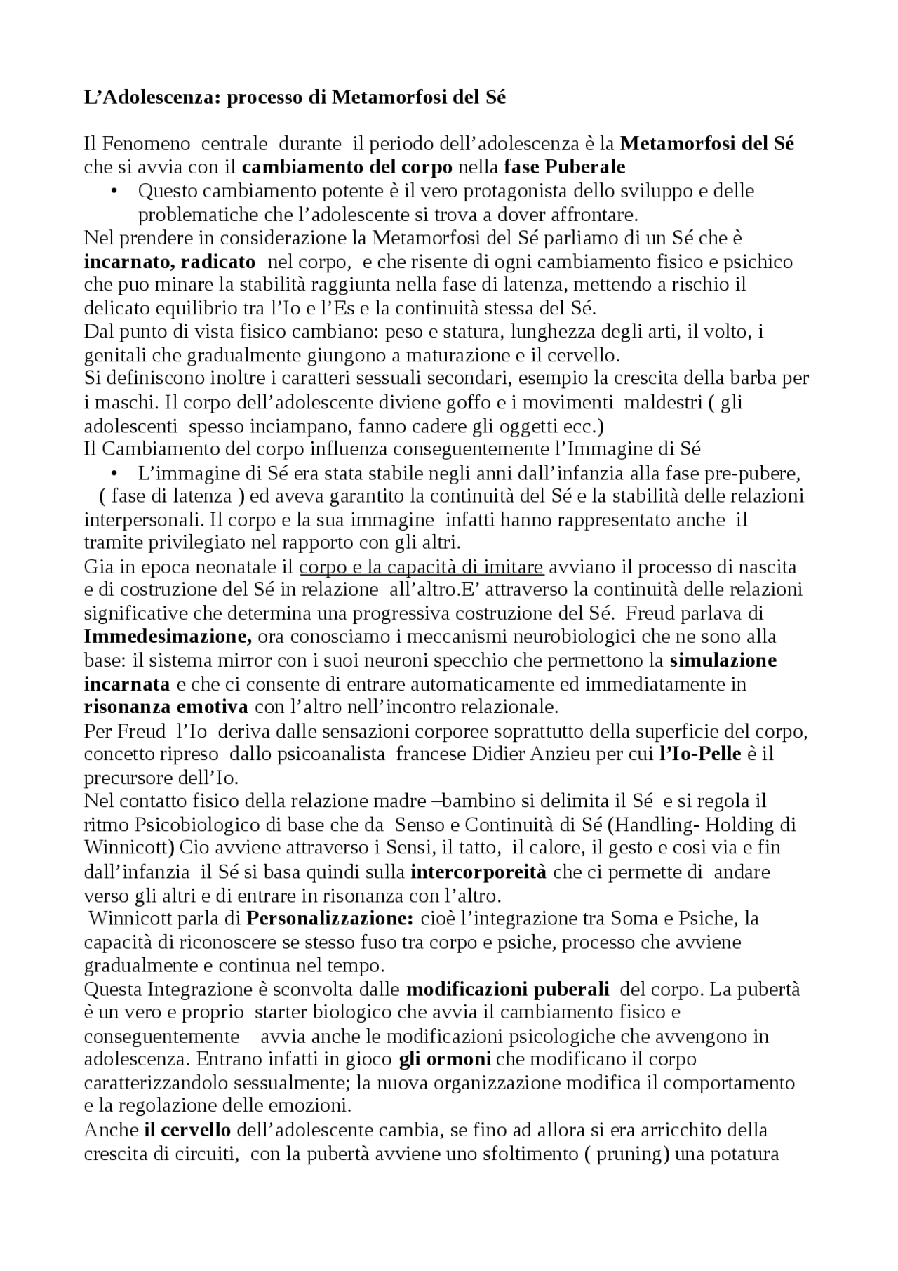 Problematiche Degli Adolescenti Docsity