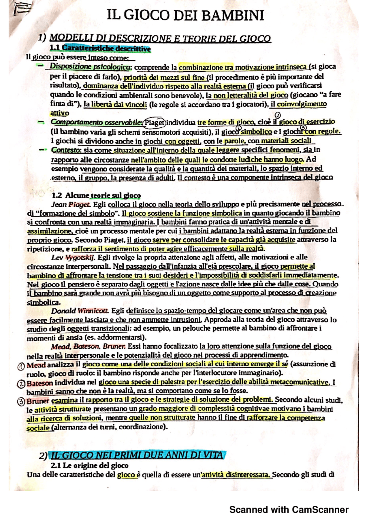 Il Gioco Del Bambino Docsity
