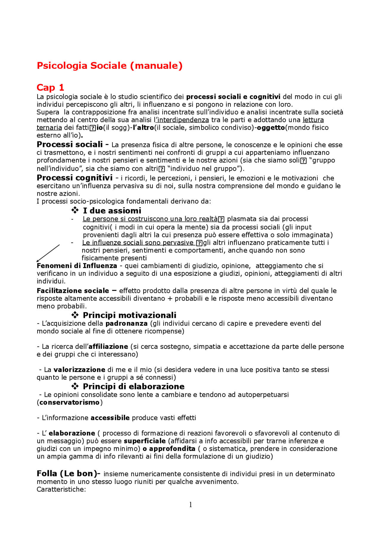 Psicologia Sociale Riassunti Docsity