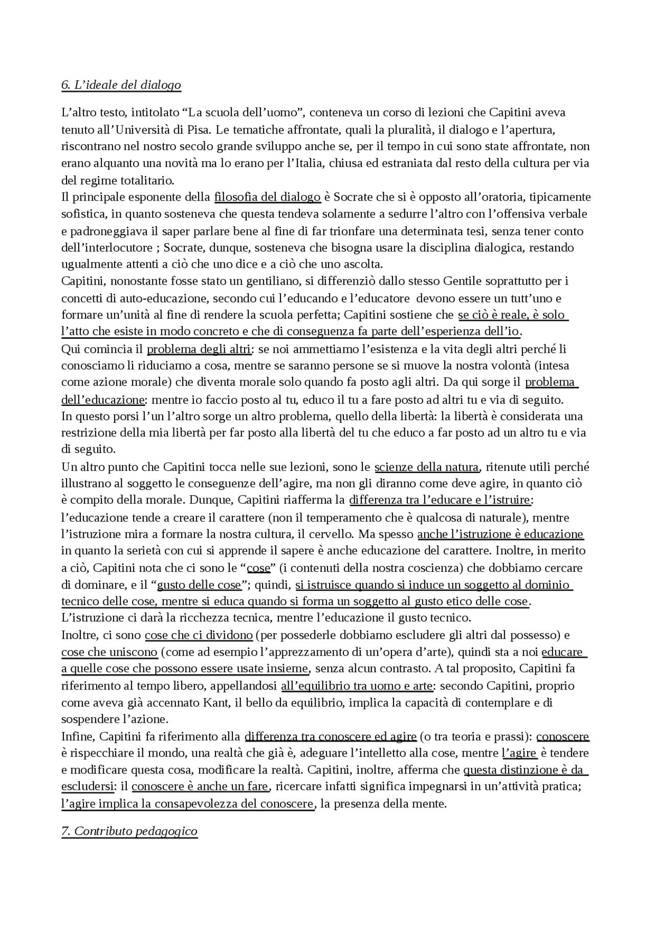 La Filosofia Di Aldo Capitini Docsity