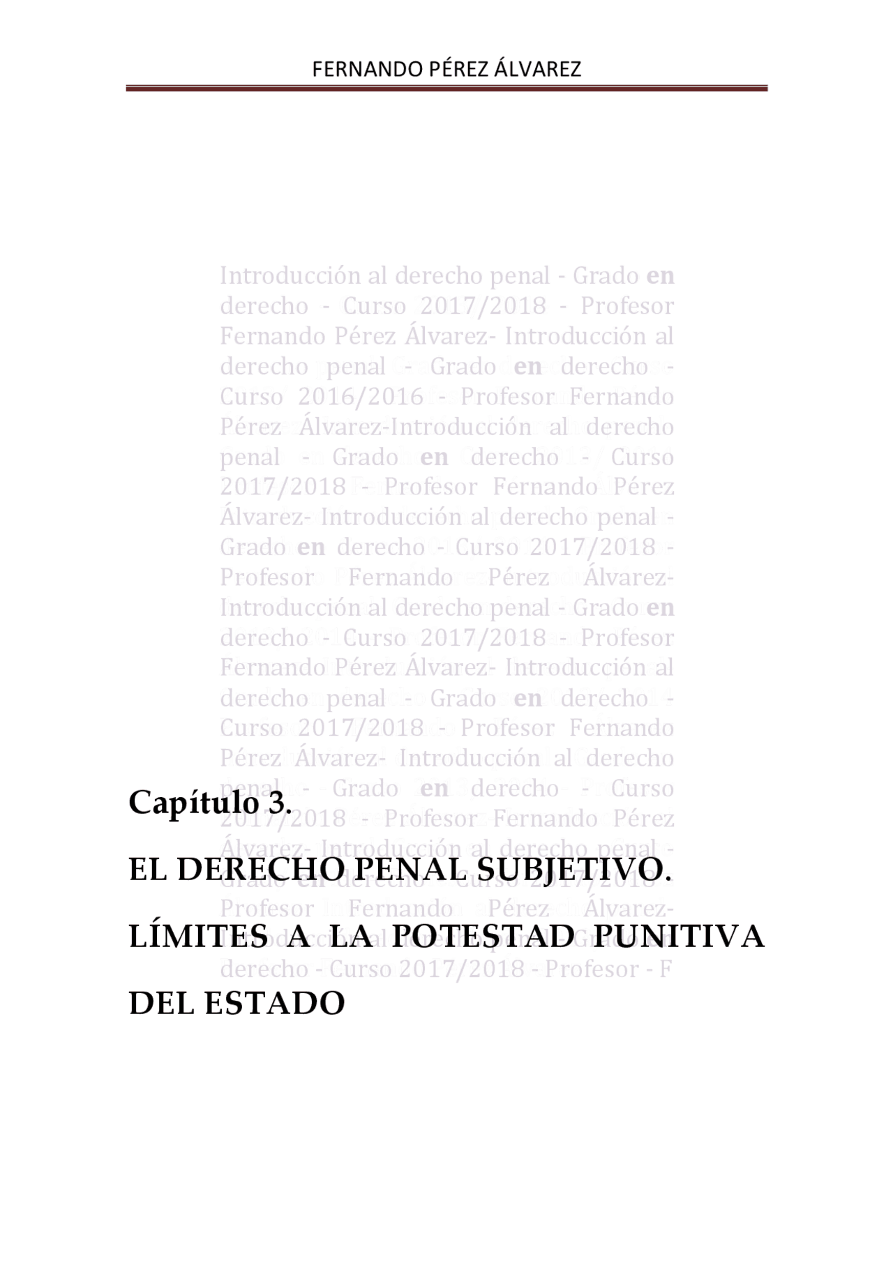 Derecho Penal Apuntes Docsity