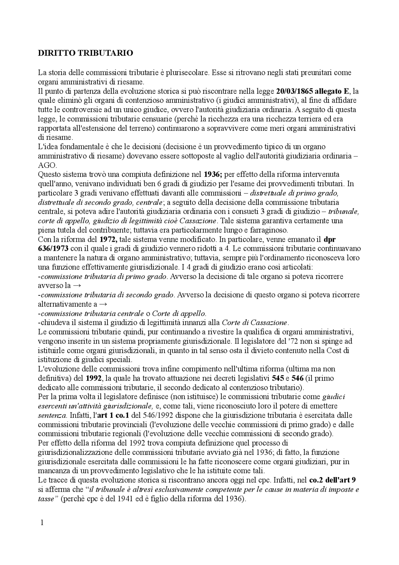Diritto Tributario Tesauro Docsity
