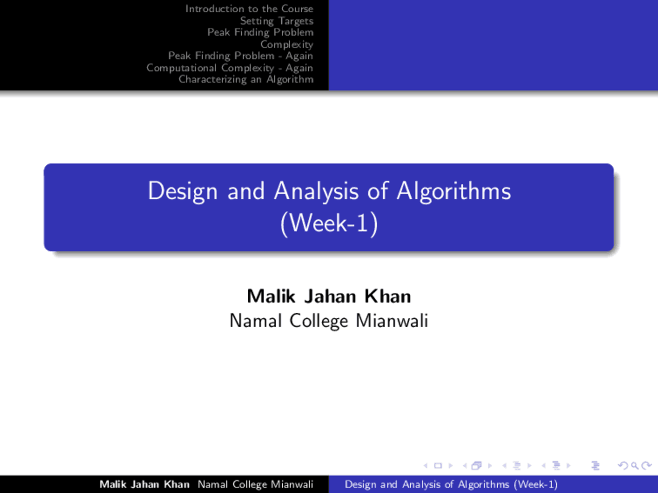 Design And Analysis Of Algorithms Docsity