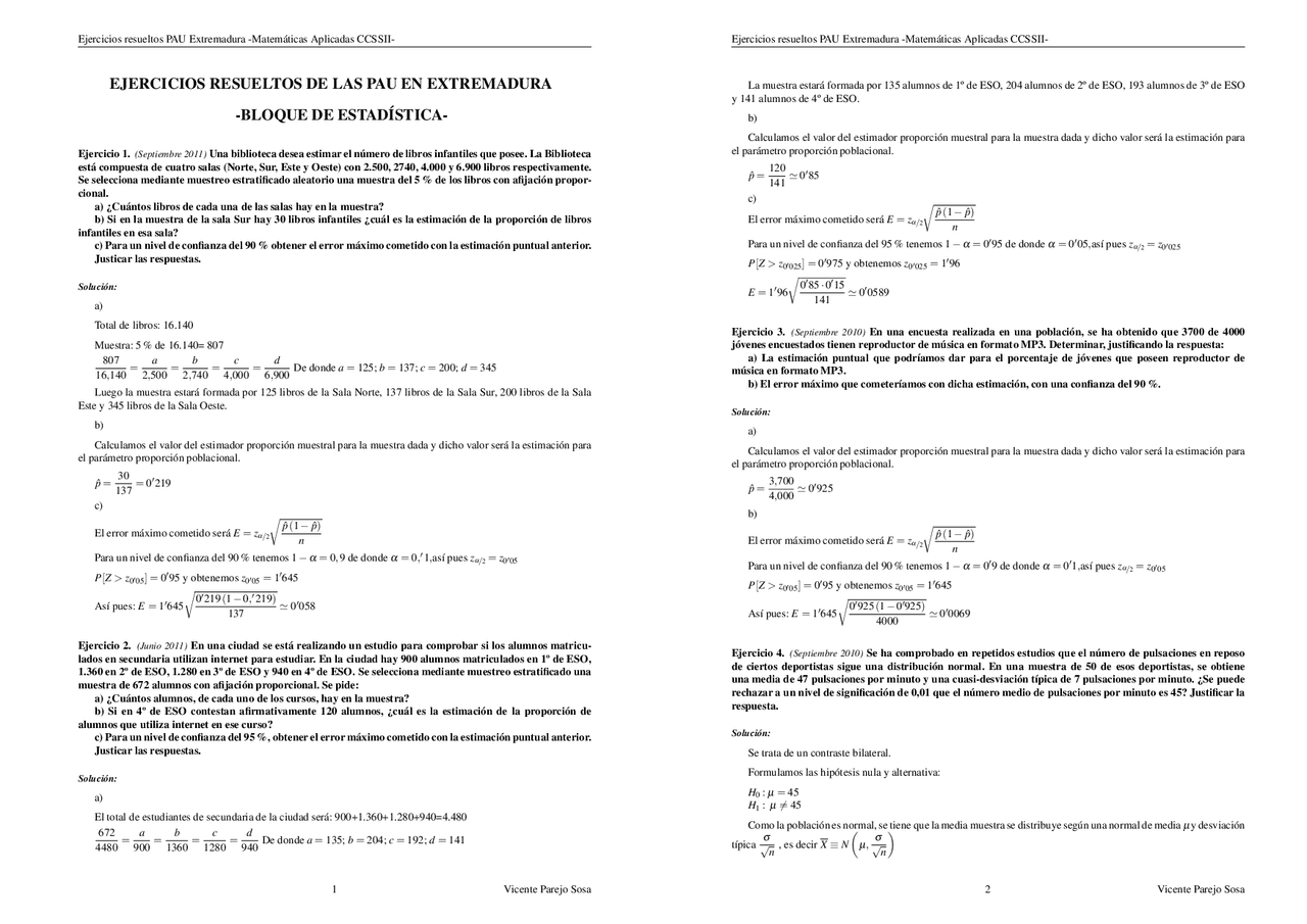 Selectividad Ejercicios Exámenes Selectividad De Matemáticas