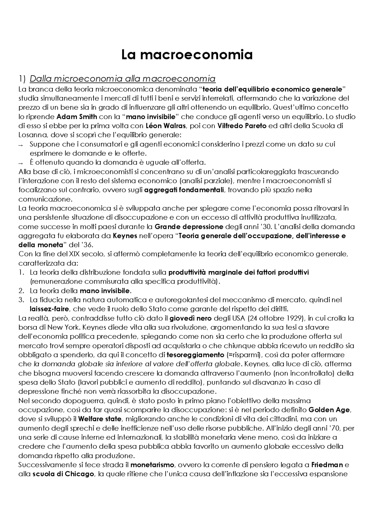 Macroeconomia Unintroduzione Docsity