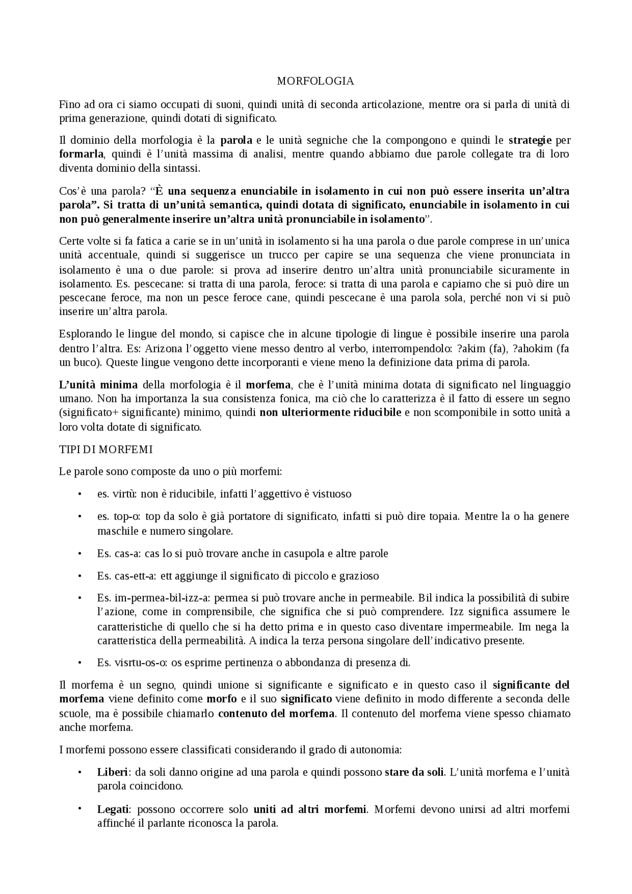 Appunti Modulo B Linguistica Generale Docsity