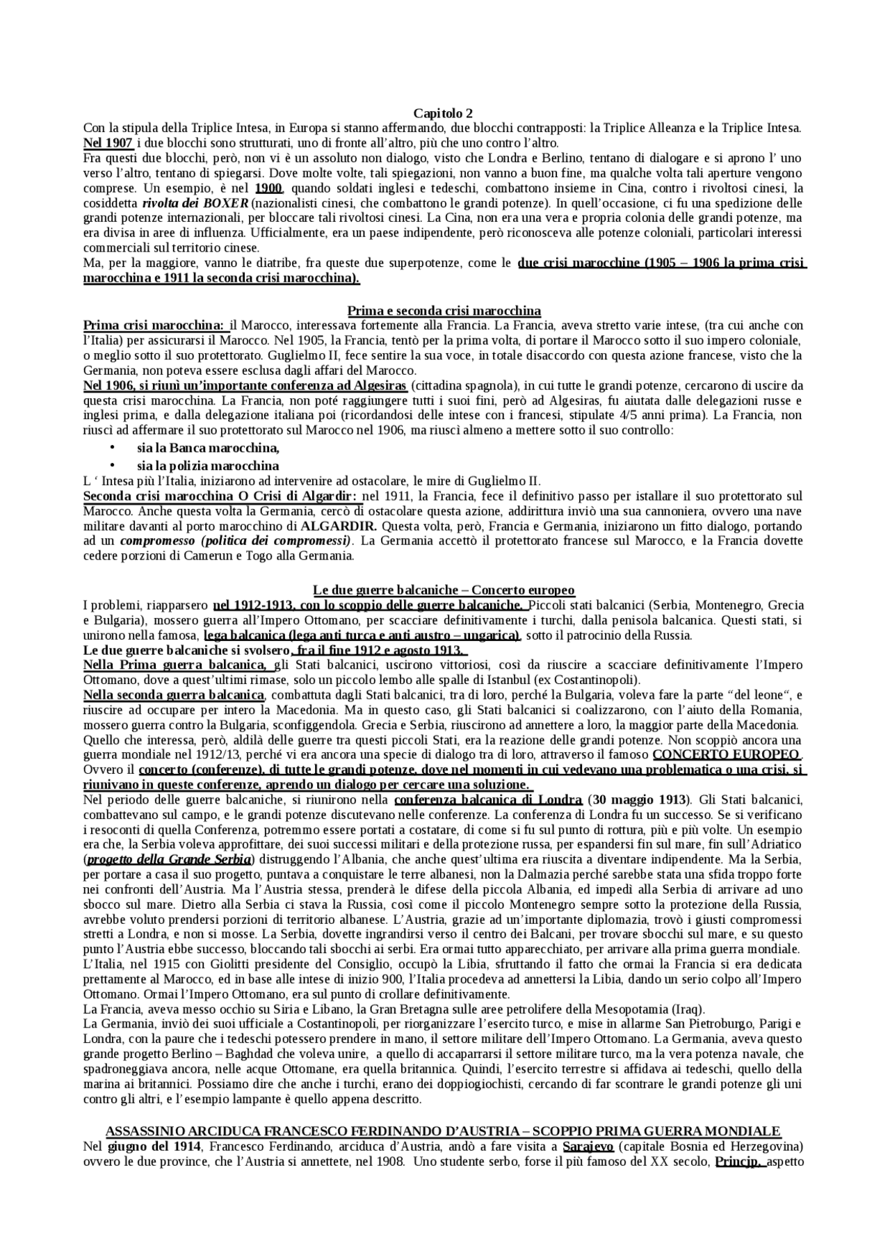 Storia Delle Relazioni Internazionali Docsity