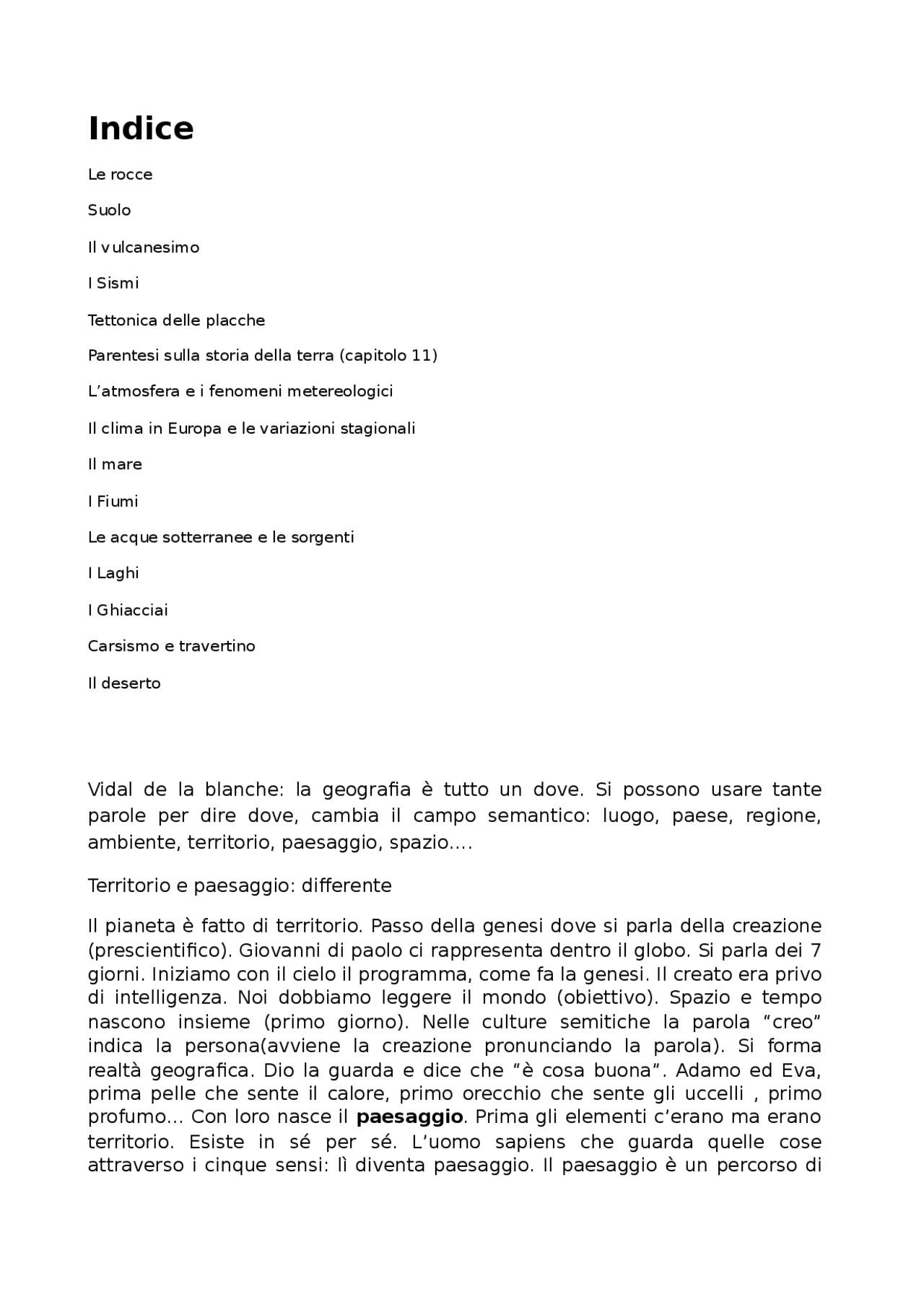 Il Globo Terrestre E La Sua Evoluzione Docsity