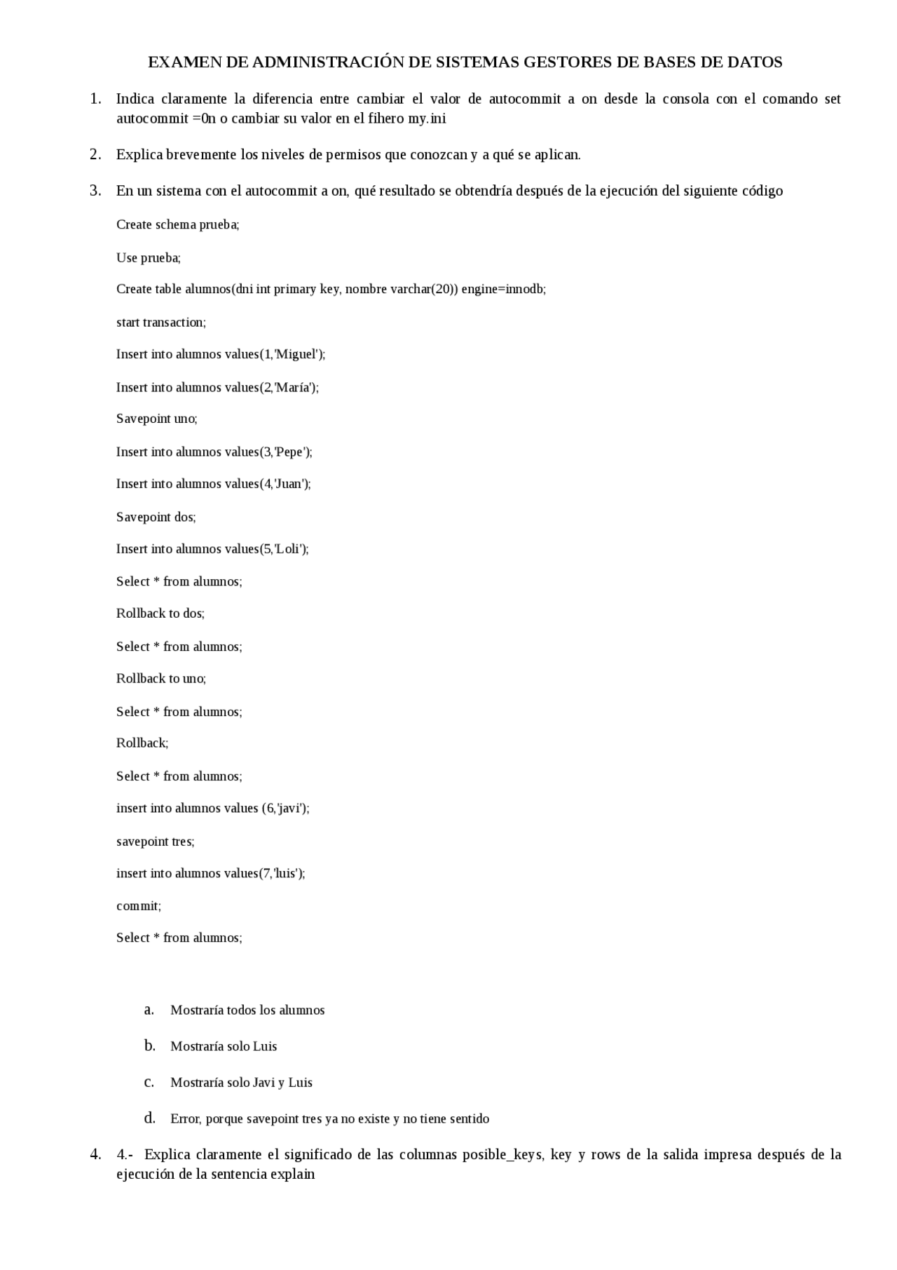 Examen Junio de ASGBD - Docsity