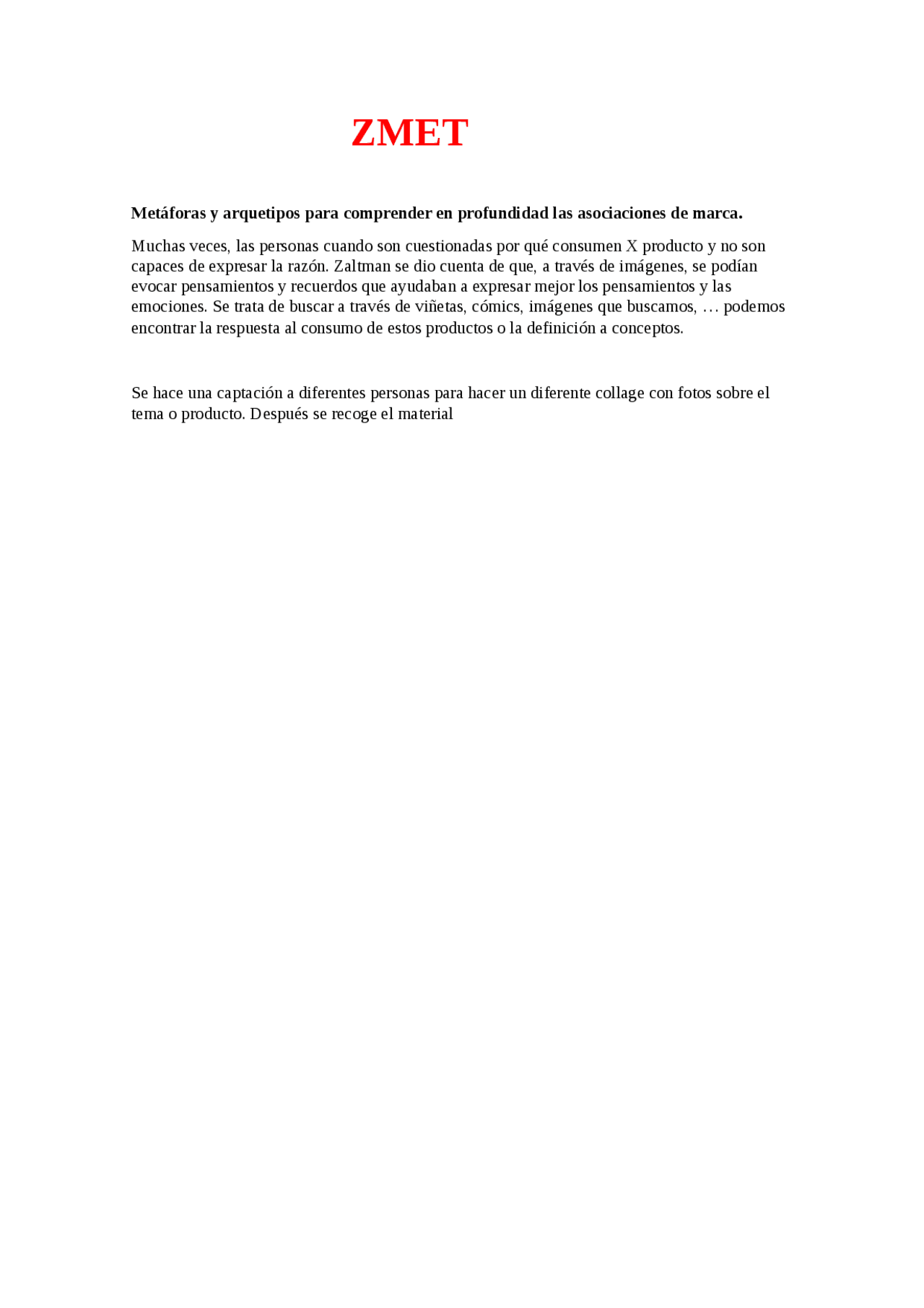 Apuntes Técnica ZMET - Docsity