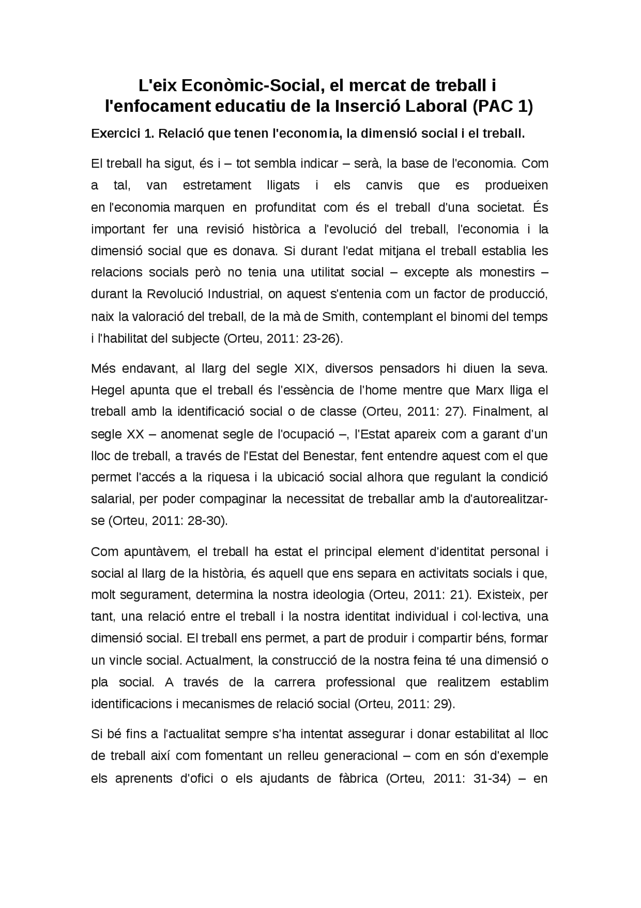 Pac 1 Formació I Inserció Sociolaboral Docsity