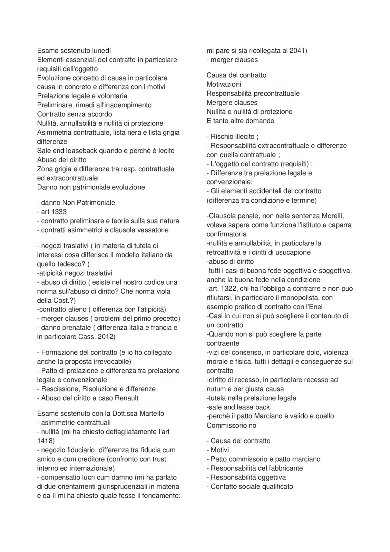 Domande Diritto Civile Prove Desame Di Diritto Civile Docsity