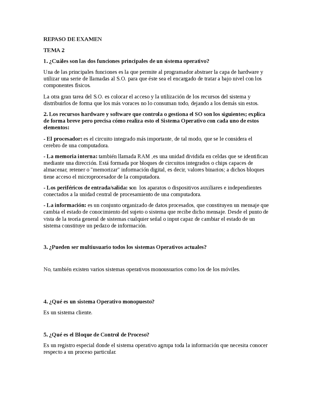 Resumen Sistemas Operativos Docsity
