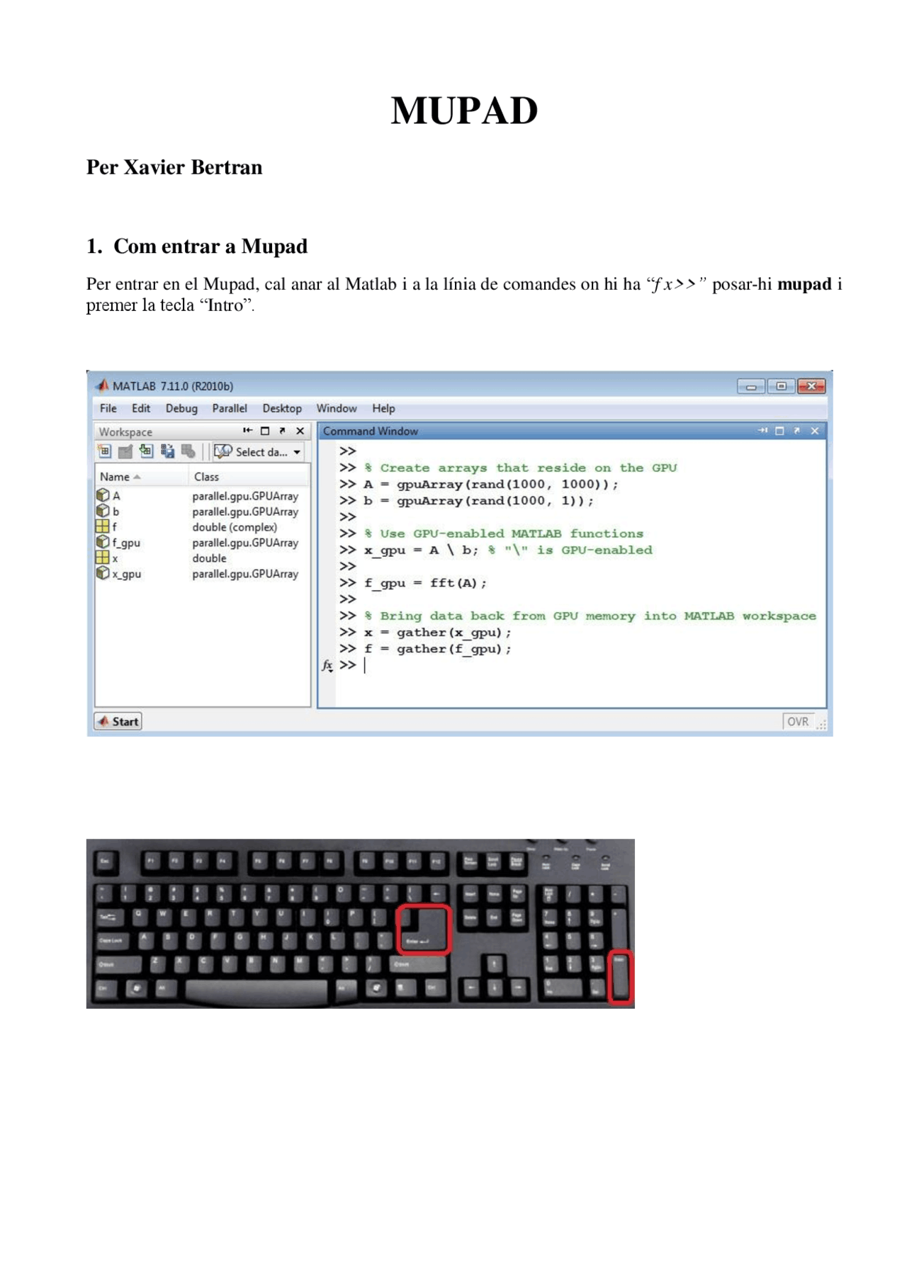 Pràctica 1 Mupad (informàtica) - Docsity