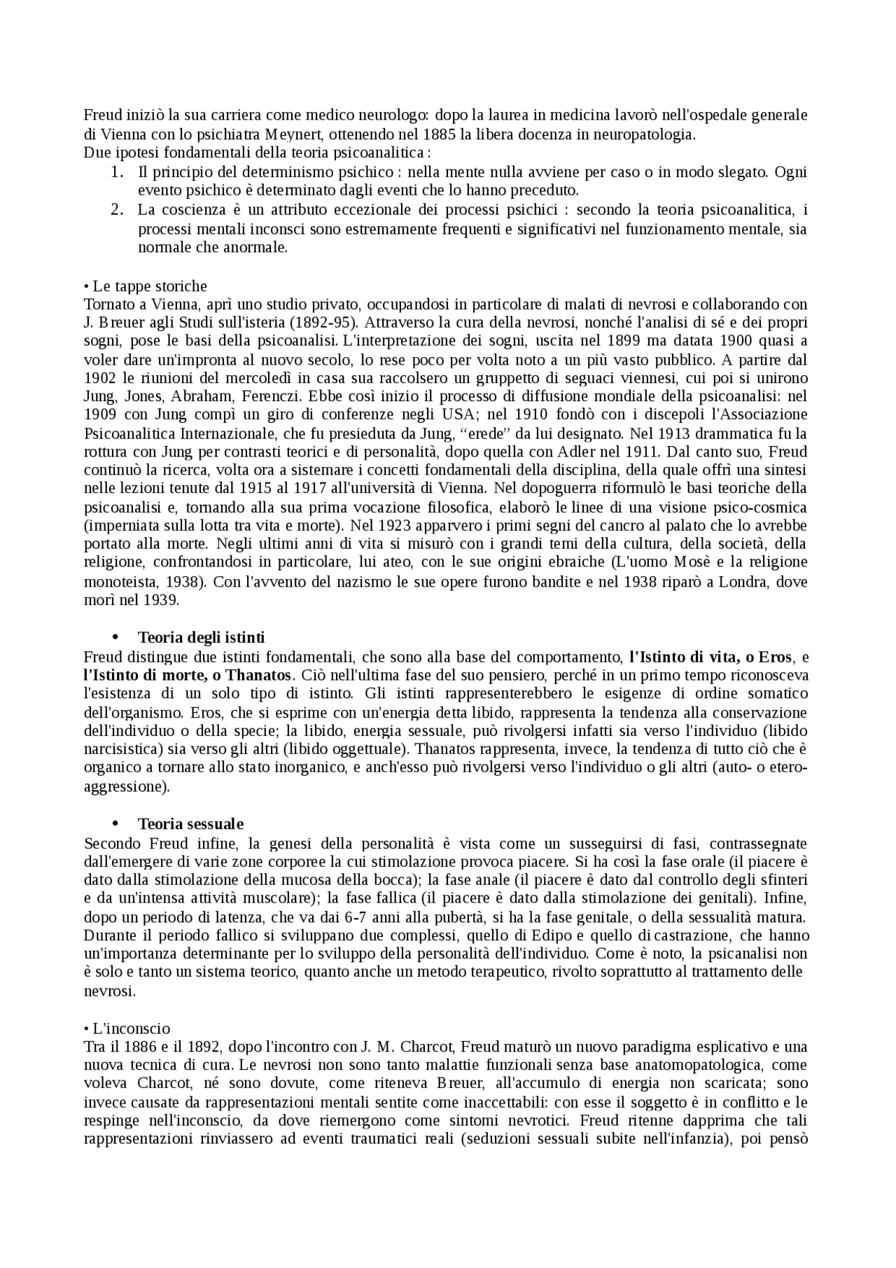 Riassunti Sigmund Freud Docsity
