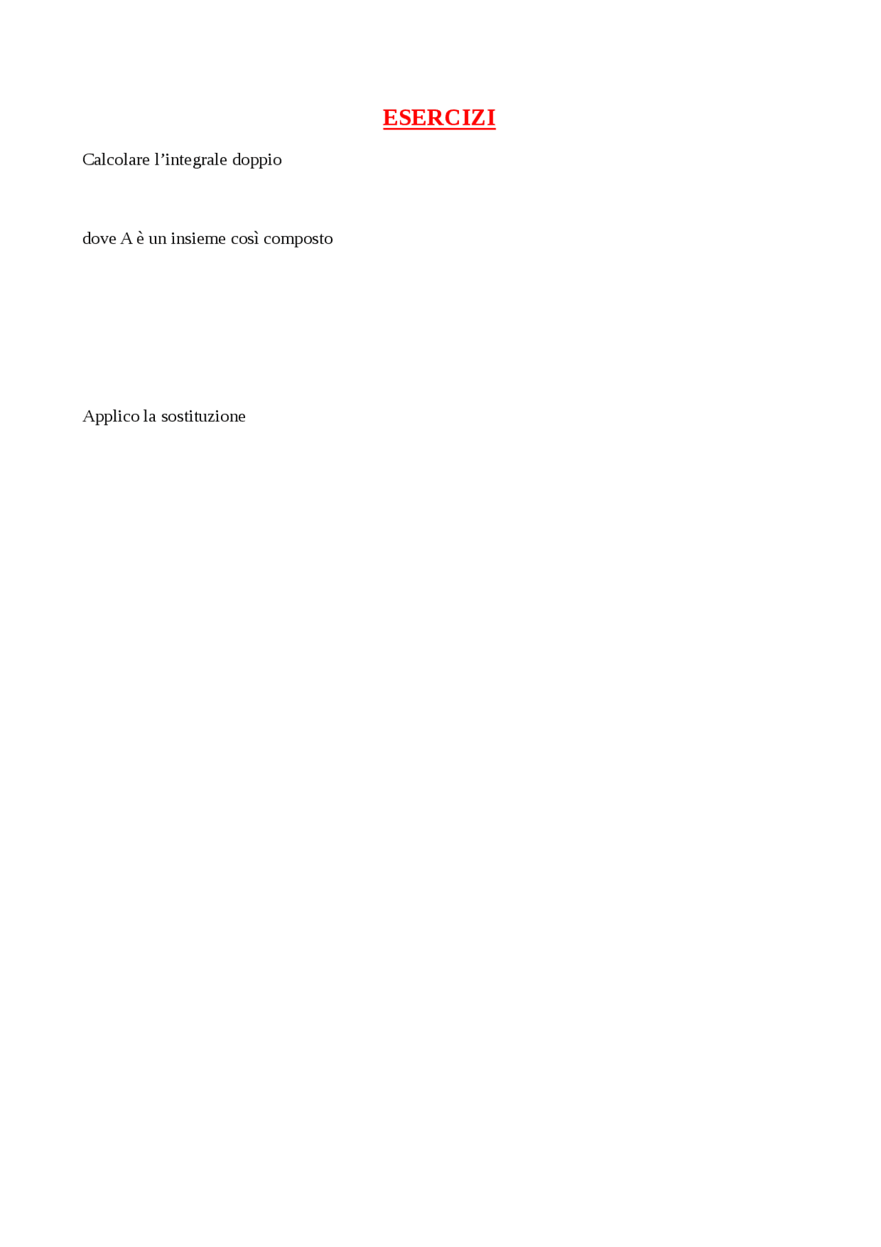 Esercizi Svolti Integrali Curvilinei Docsity