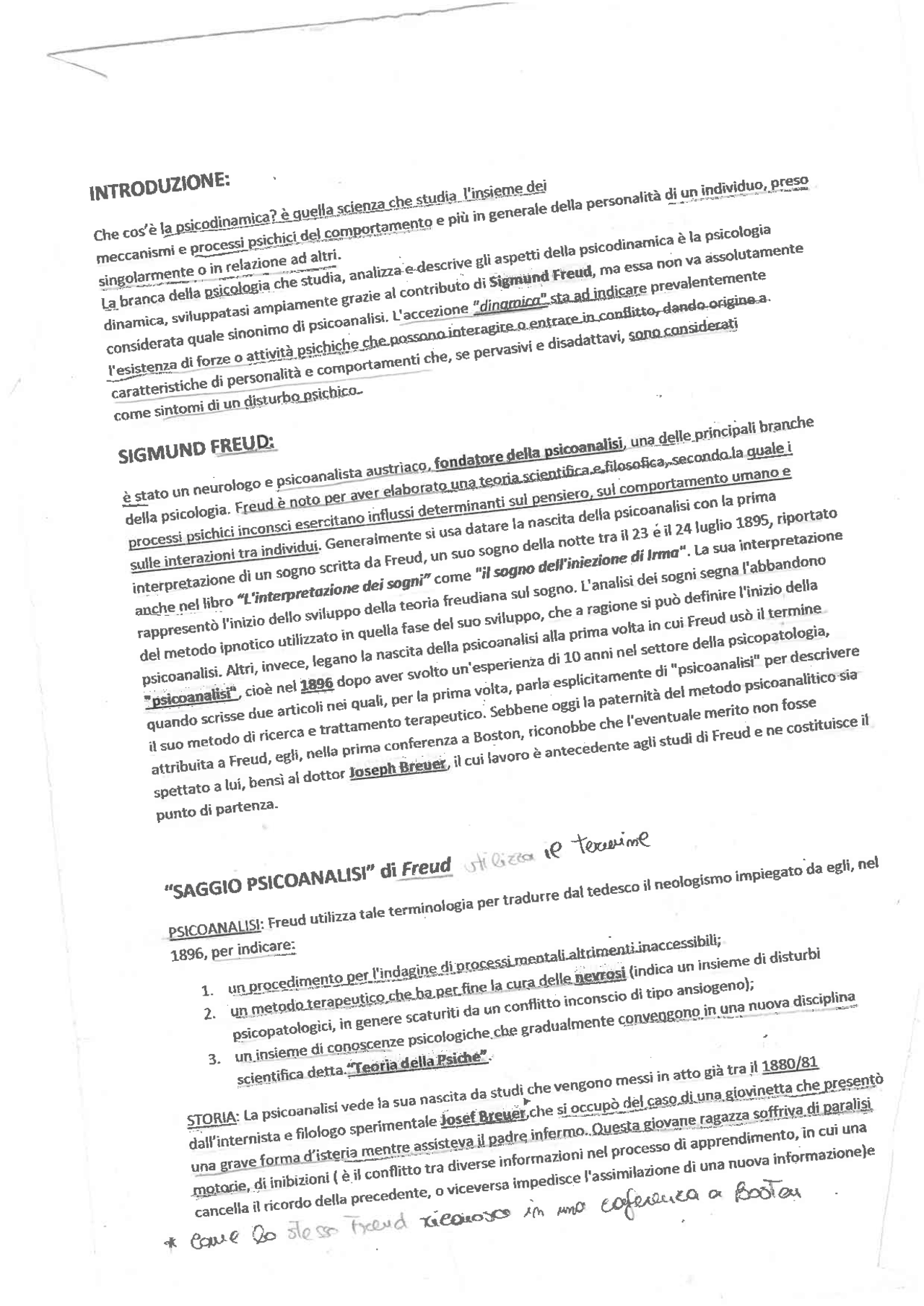 Manuale Di Psicologia Dinamica Docsity