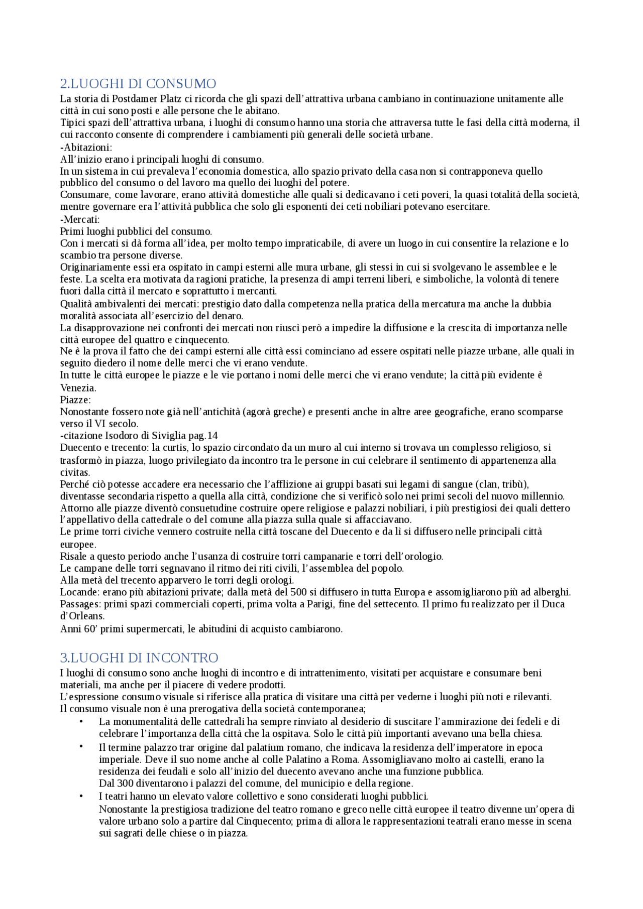 Luoghi Di Consumo Città Attraente Docsity