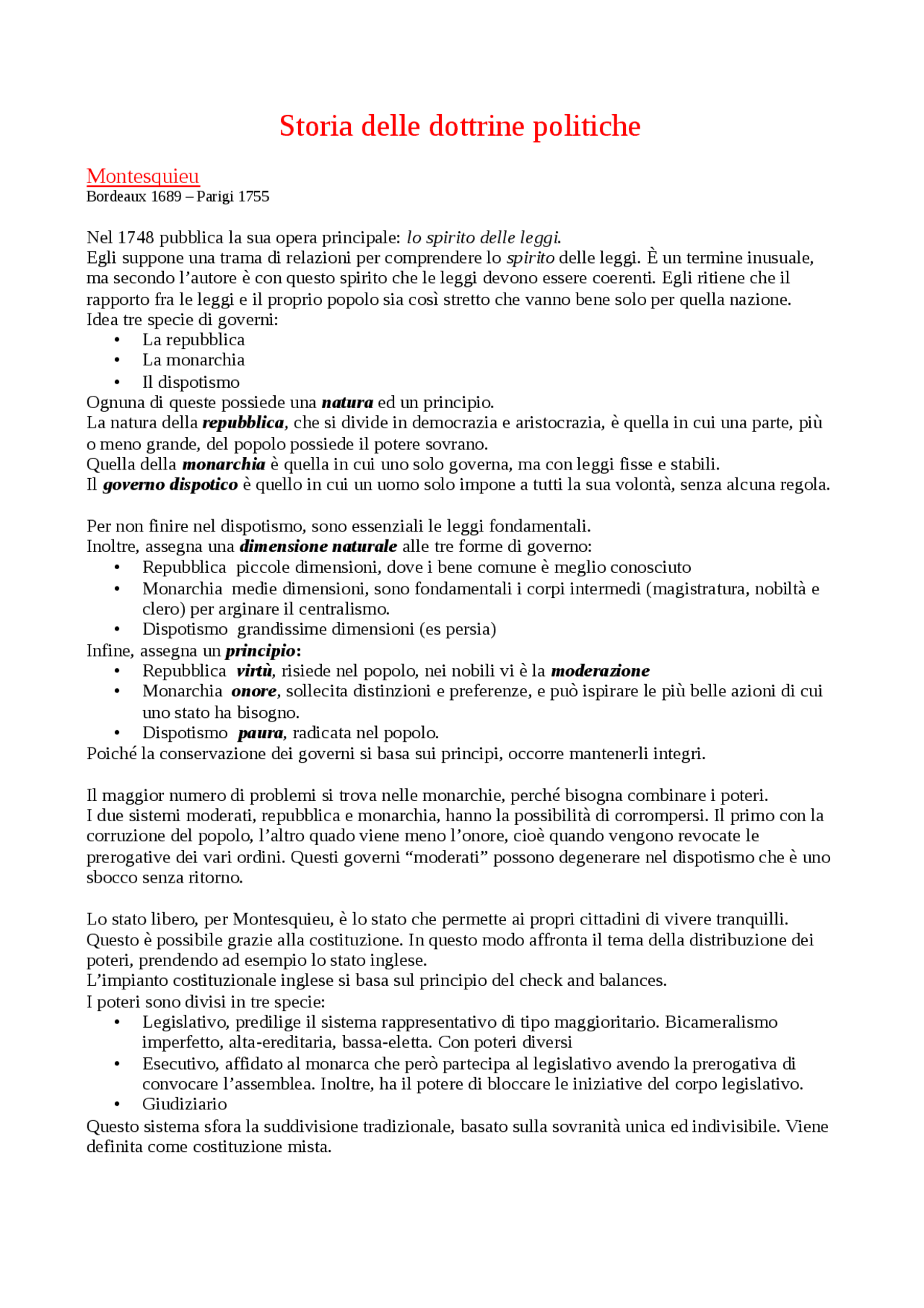 Storia Delle Dottrine Politiche Docsity