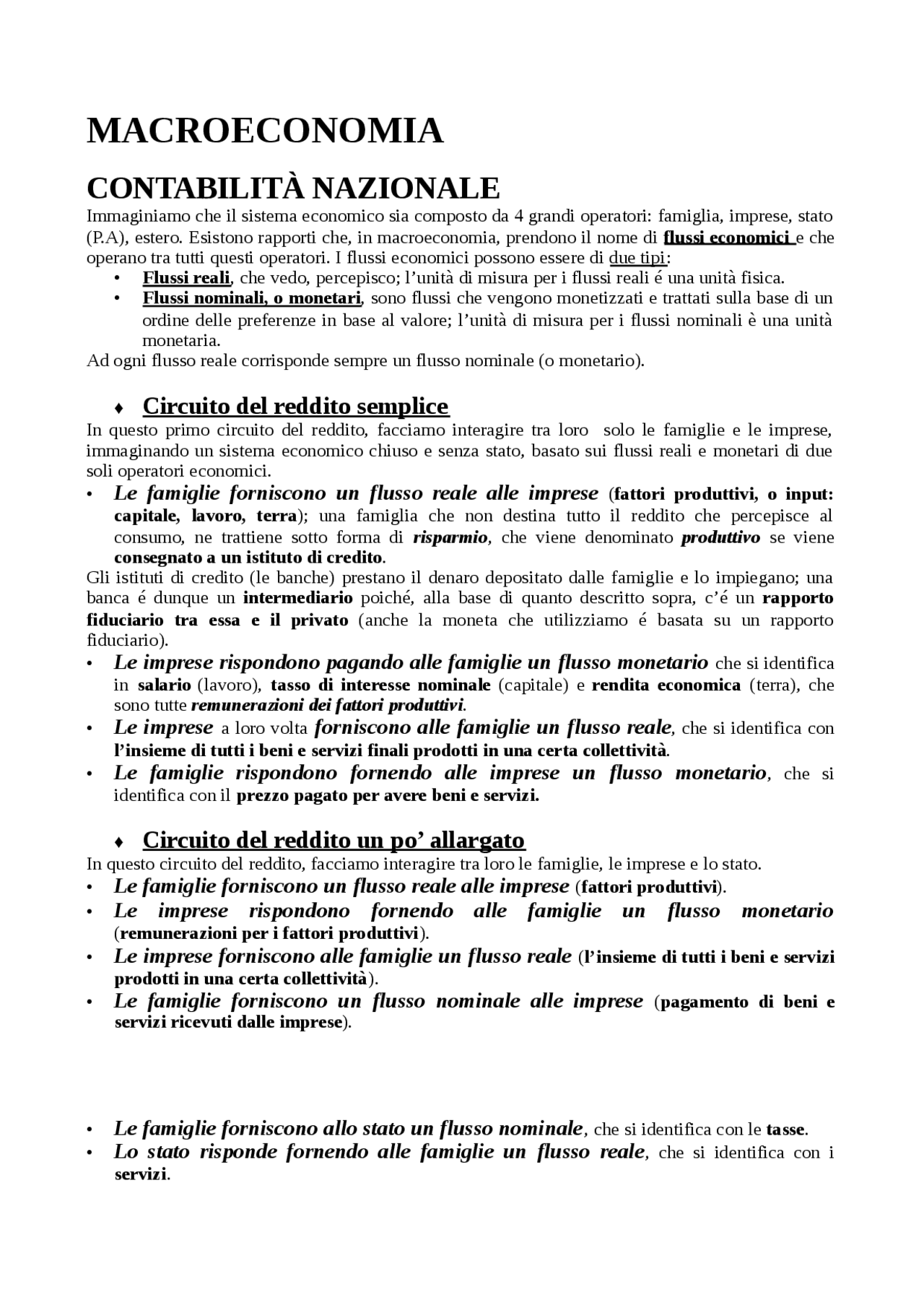 Appunti Completi Del Corso Di Macroeconomia Professoressa Parravicini