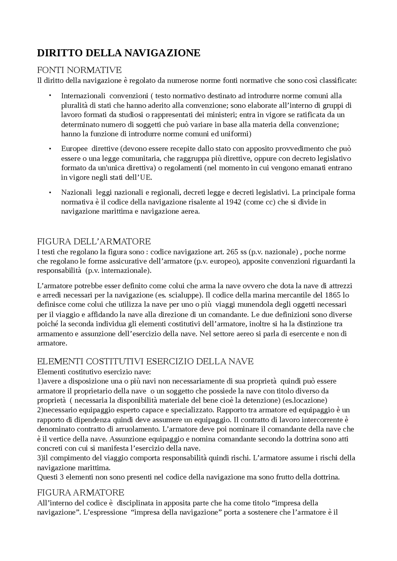 Diritto Della Navigazione Docsity