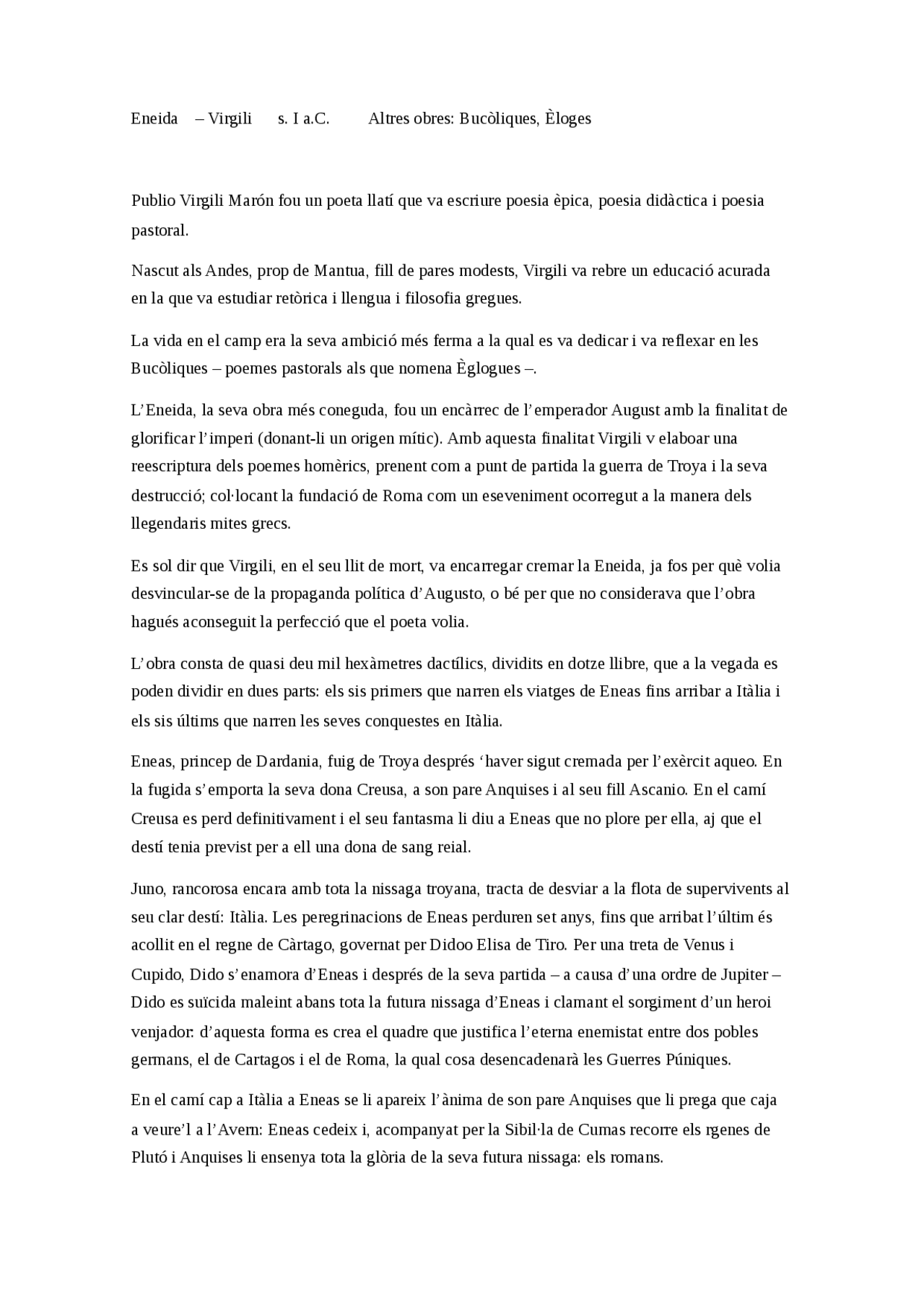 Apunts De Lectura LlatÍ Docsity