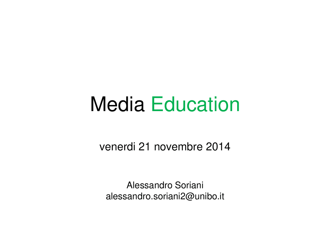 Slides Media Education Docsity