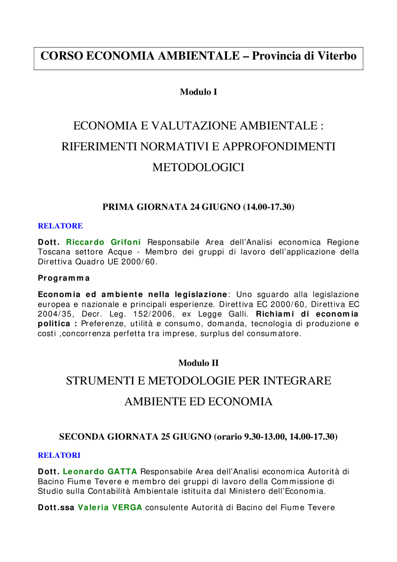Economia Ambientale Docsity