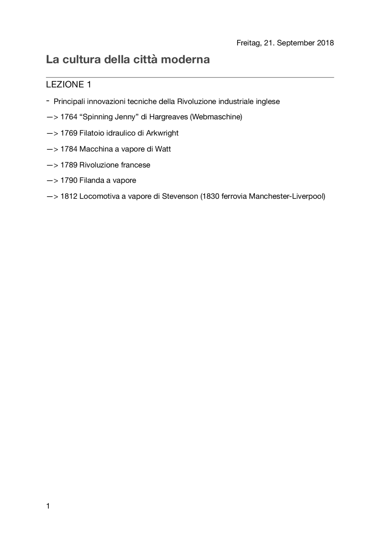 Appunti Di Una Lezione Docsity