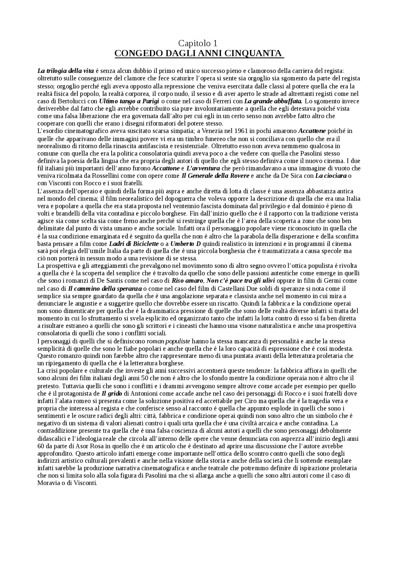 Riassunto Libro Modulo C Range E G Docsity