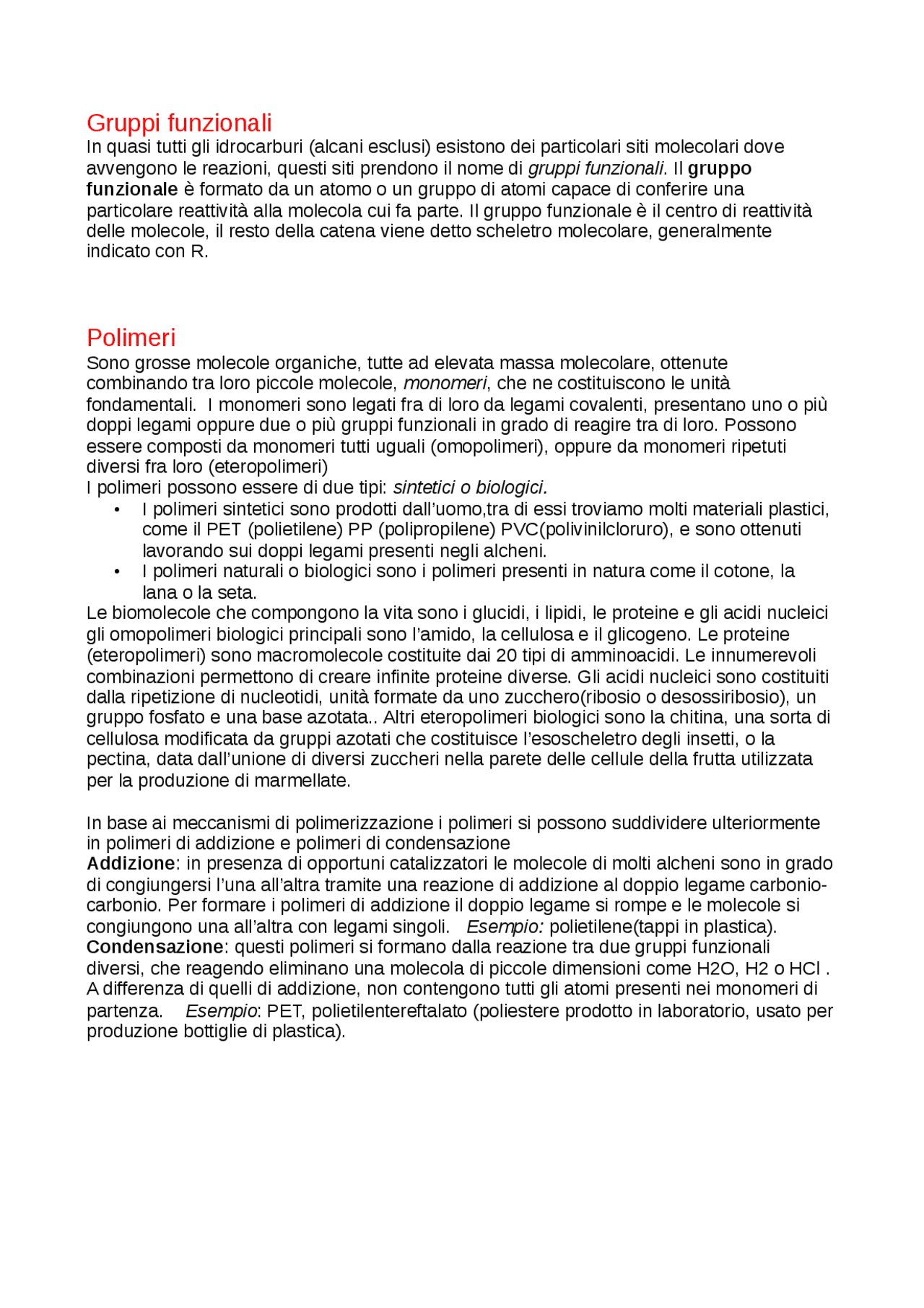 Gruppi Funzionali Chimica Appunti Di Chimica Docsity
