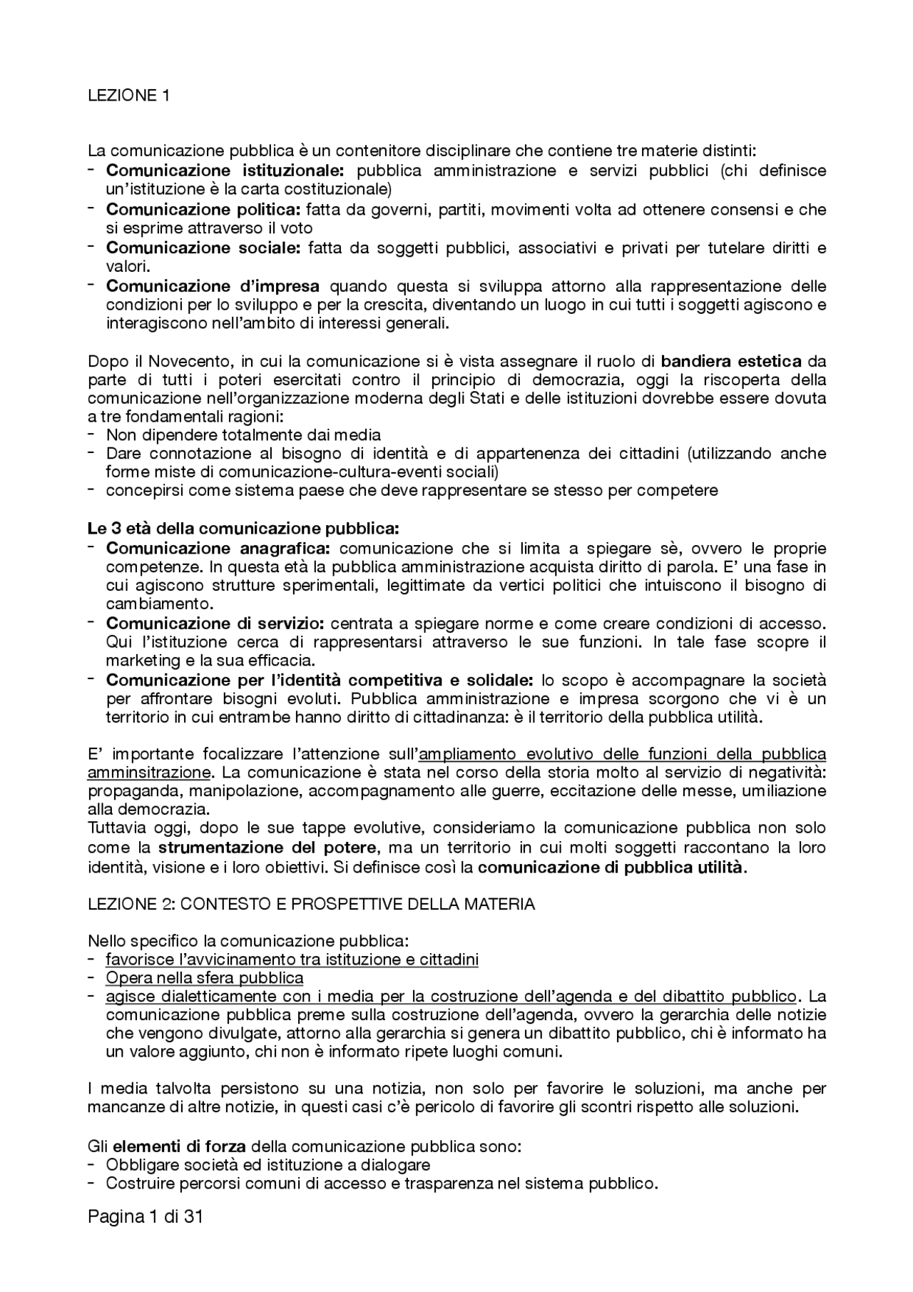 Teorie E Tecniche Della Comunicazione Pubblica Docsity
