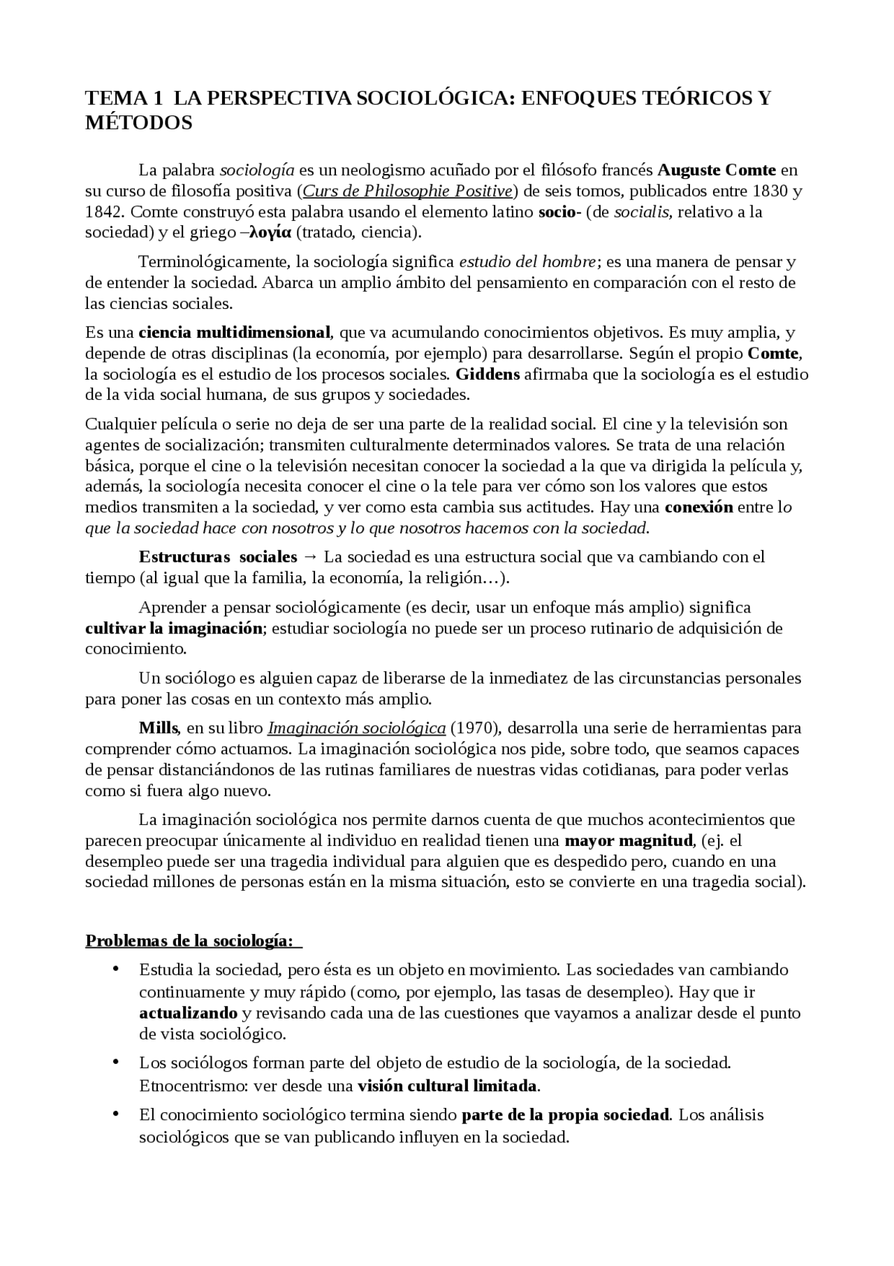 Apuntes De Sociología Docsity