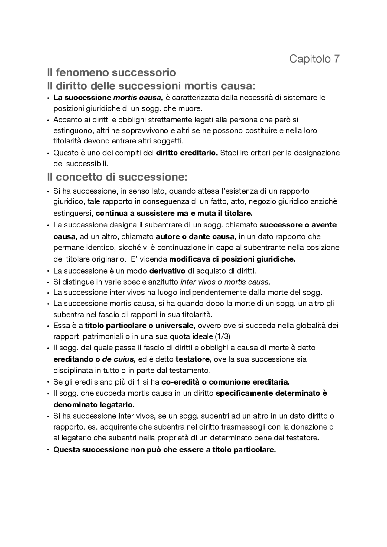 Il Diritto Delle Successioni Mortis Causa Docsity
