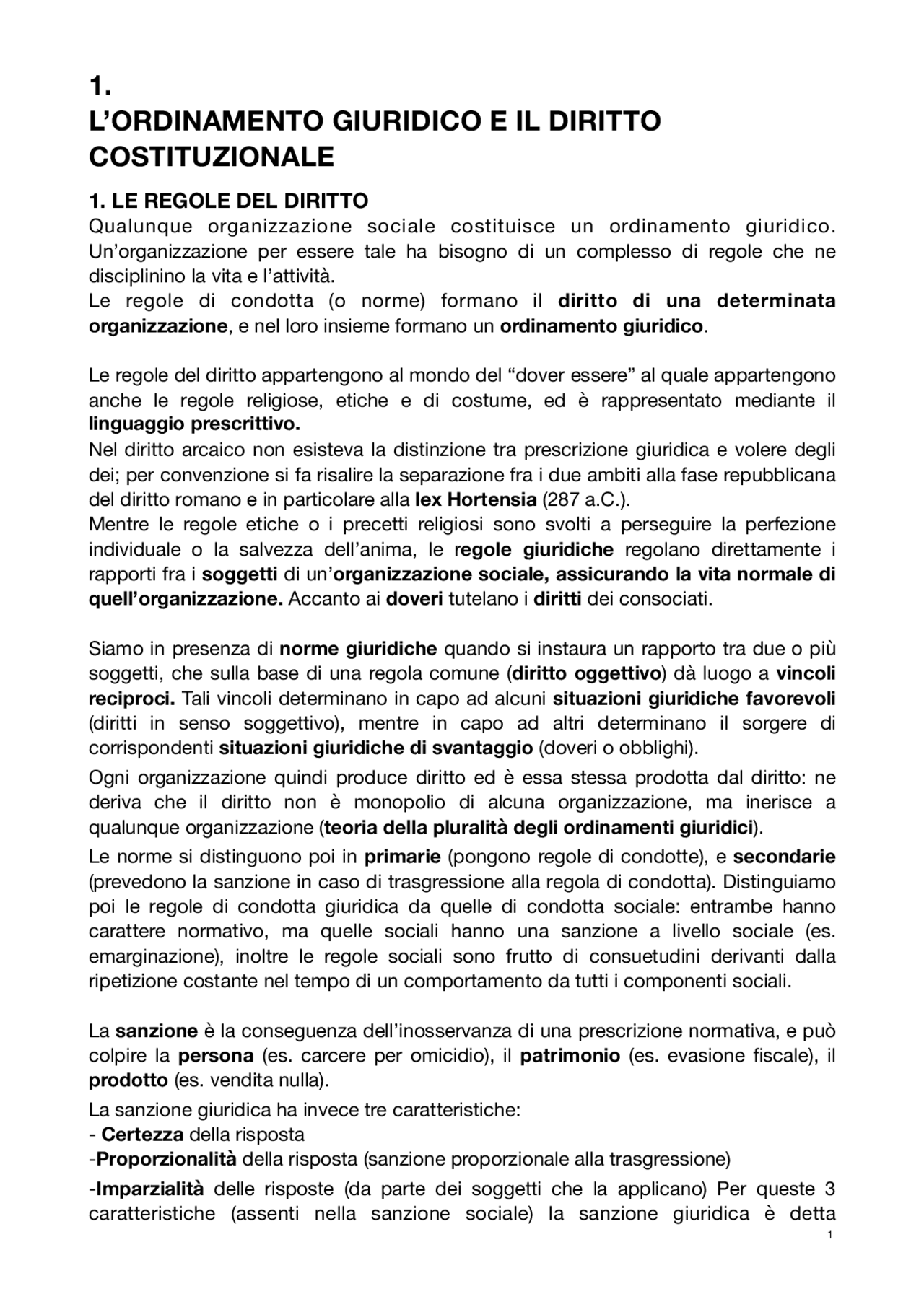 Riassunto Corso Di Diritto Pubblico Docsity
