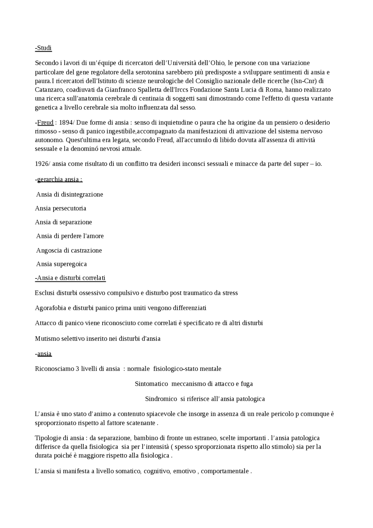 Psichiatria Gabbard Docsity