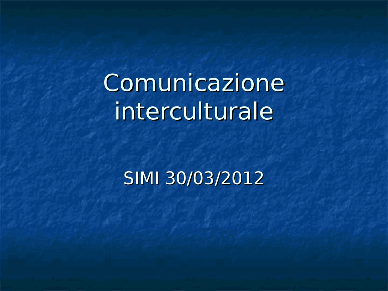 Comunicazione Interculturali Docsity