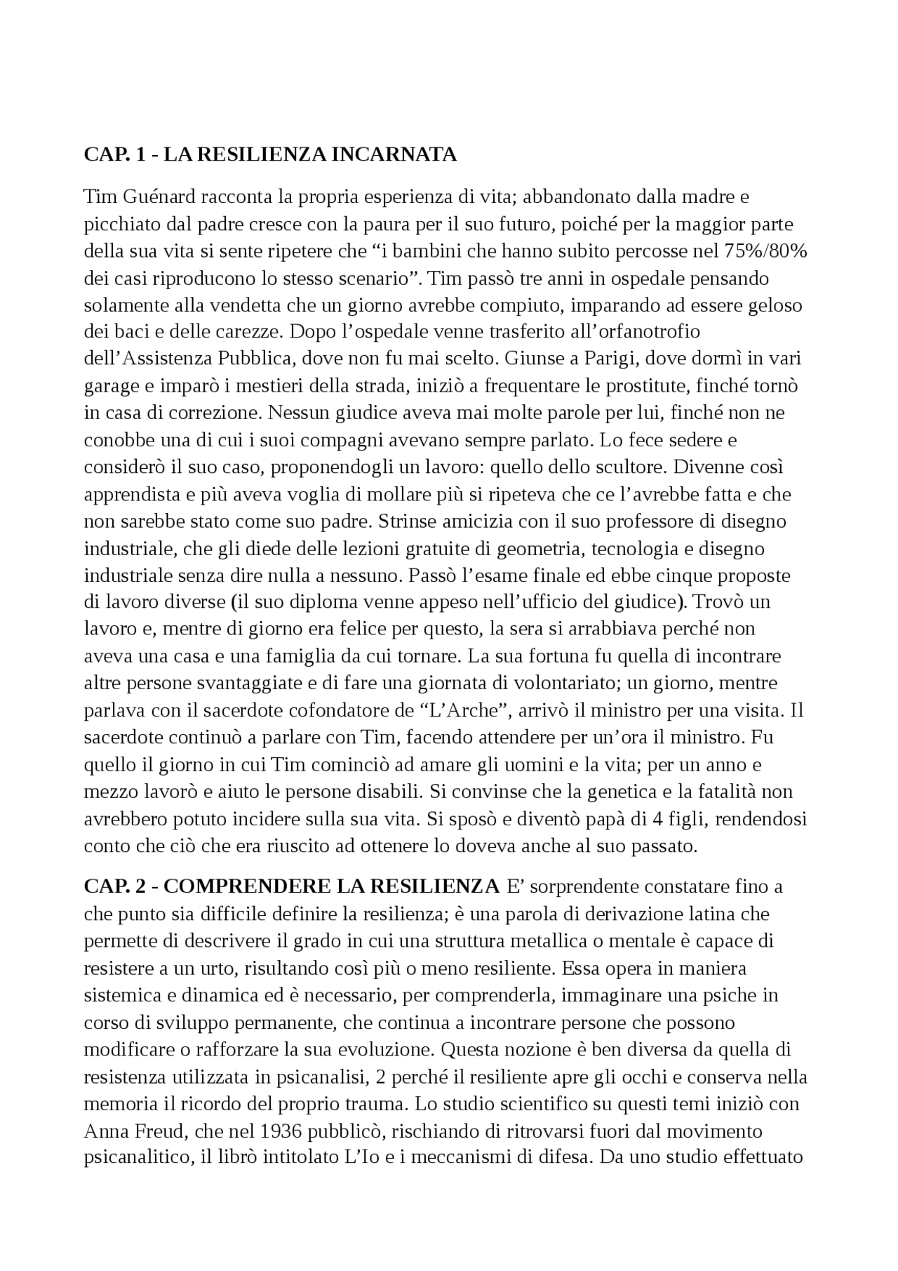 Costruire La Resiliemza Docsity