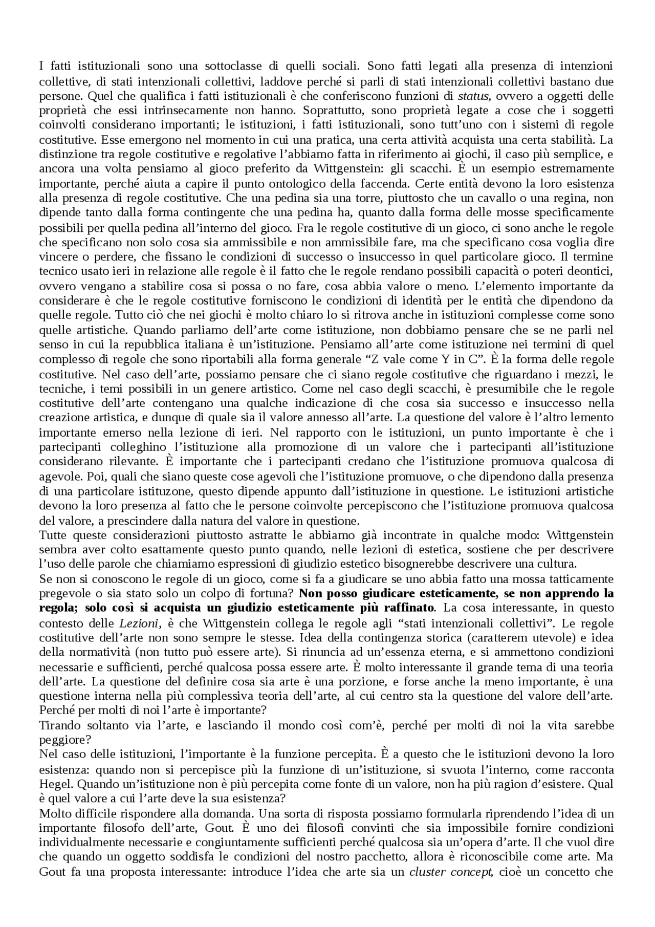 Appunti Sul Secondo Wittgenstein Appunti Di Estetica Docsity