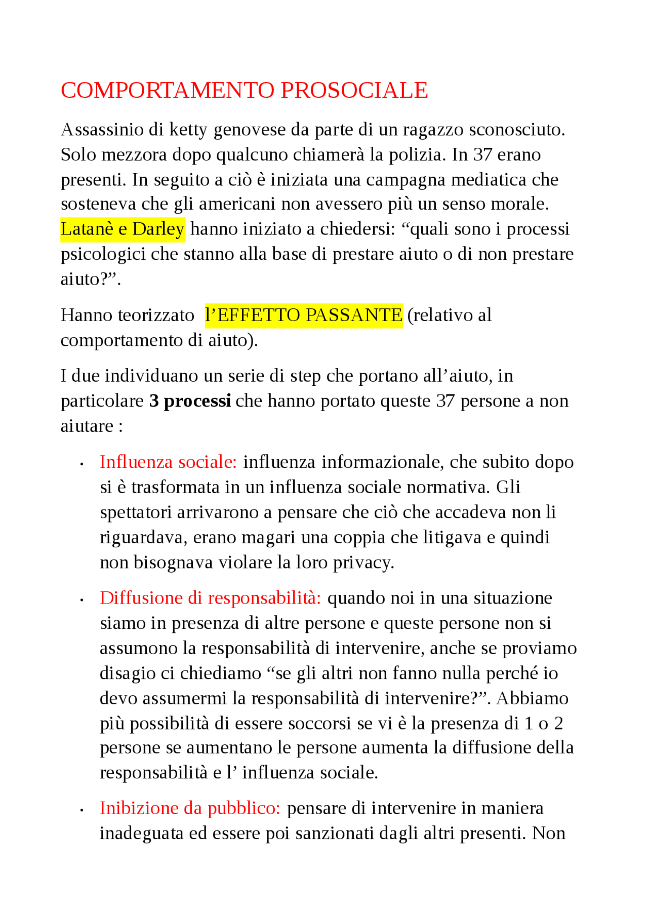 Comportamento Prosociale Docsity