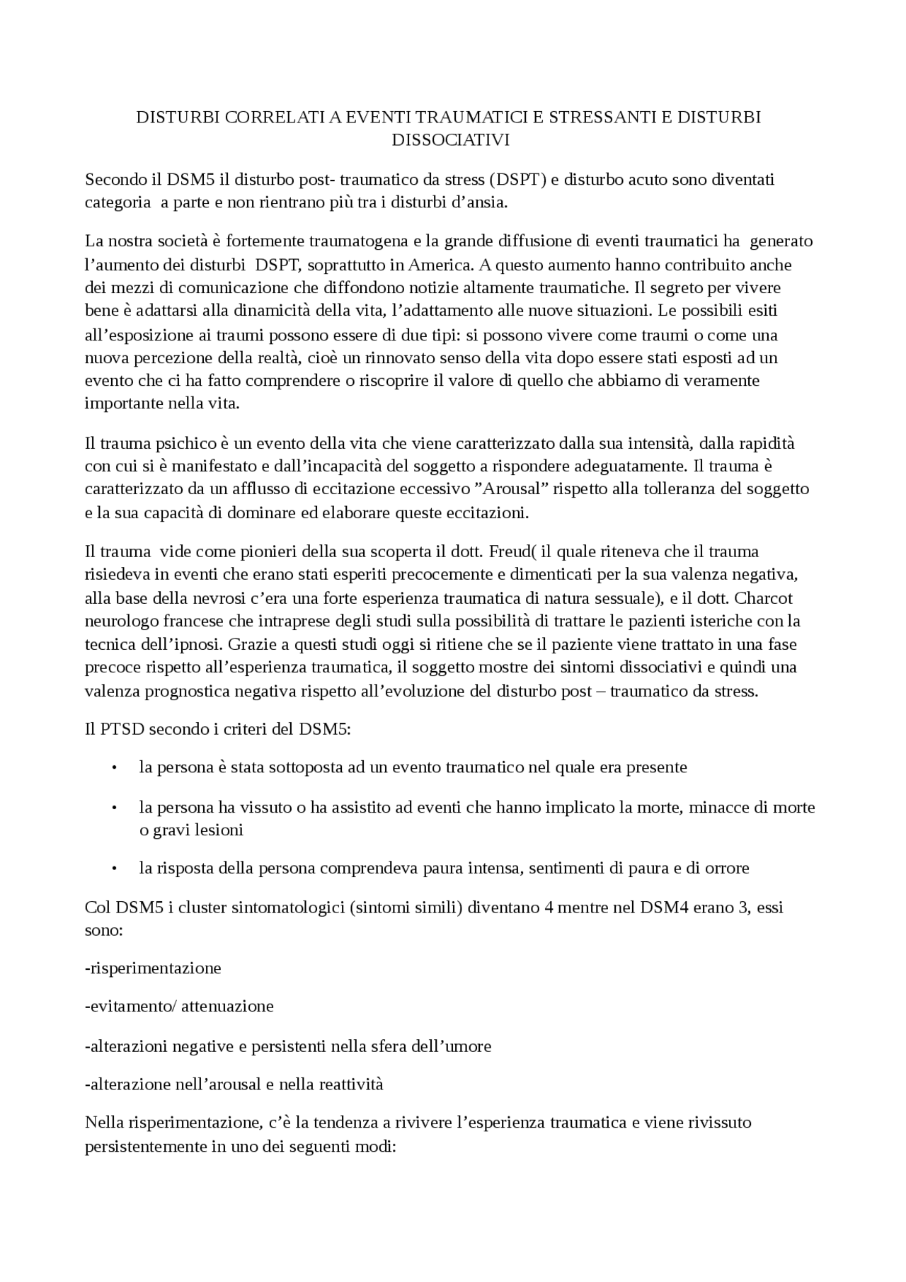 Psichiatria Gabbard Docsity