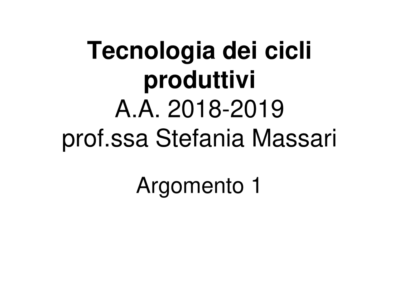 Tecnologia Dei Cicli Produttivi Docsity