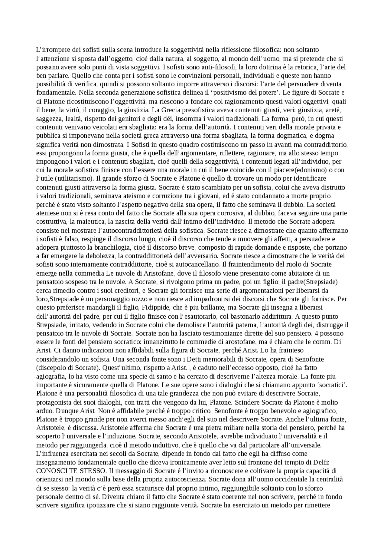 Esame Storia Della Filosofia Docsity