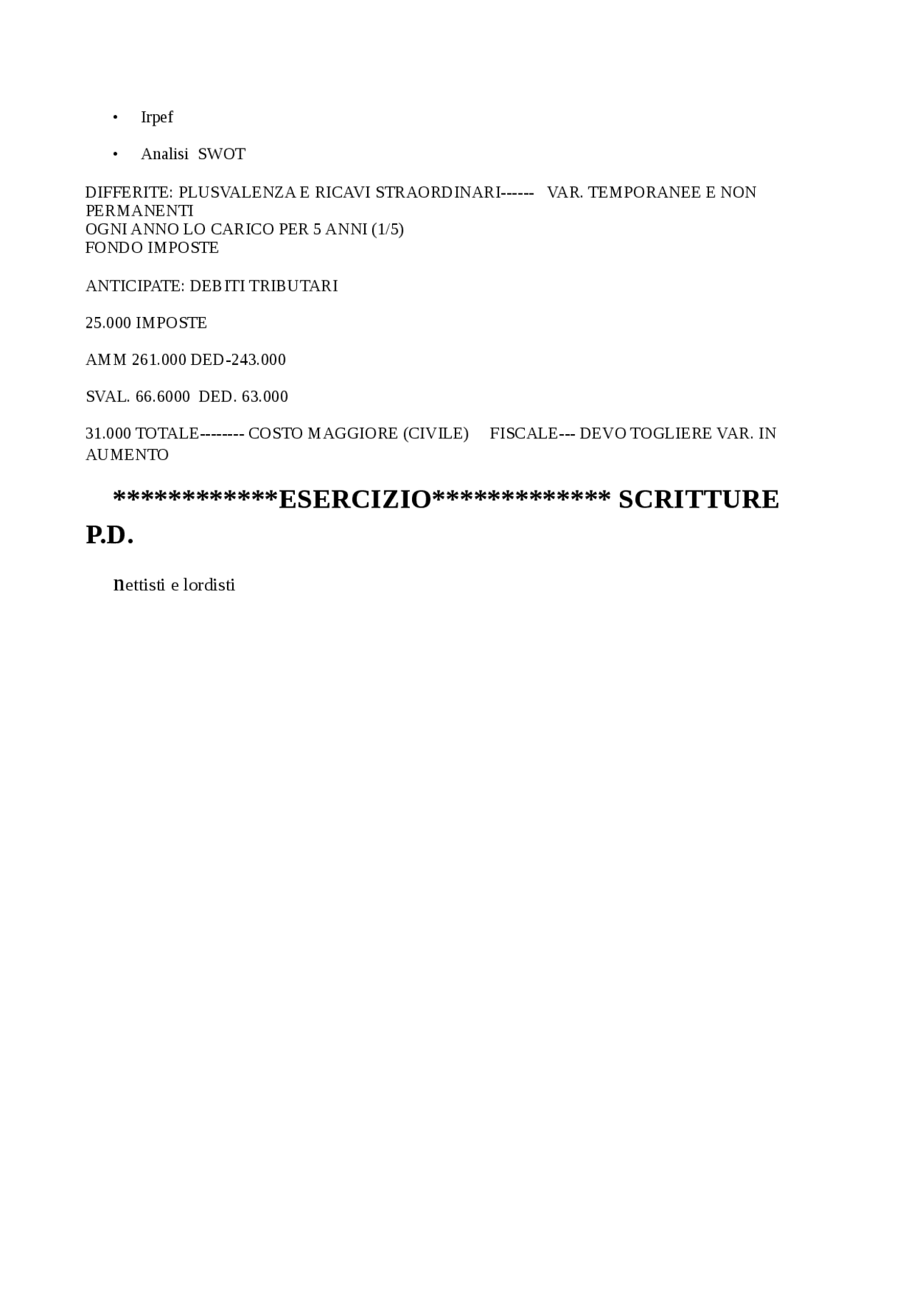 Appunti Pre Maturità Docsity