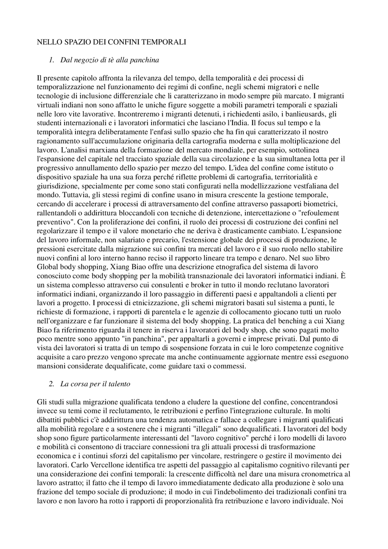 Riassunto Libro Confini E Frontiere Docsity