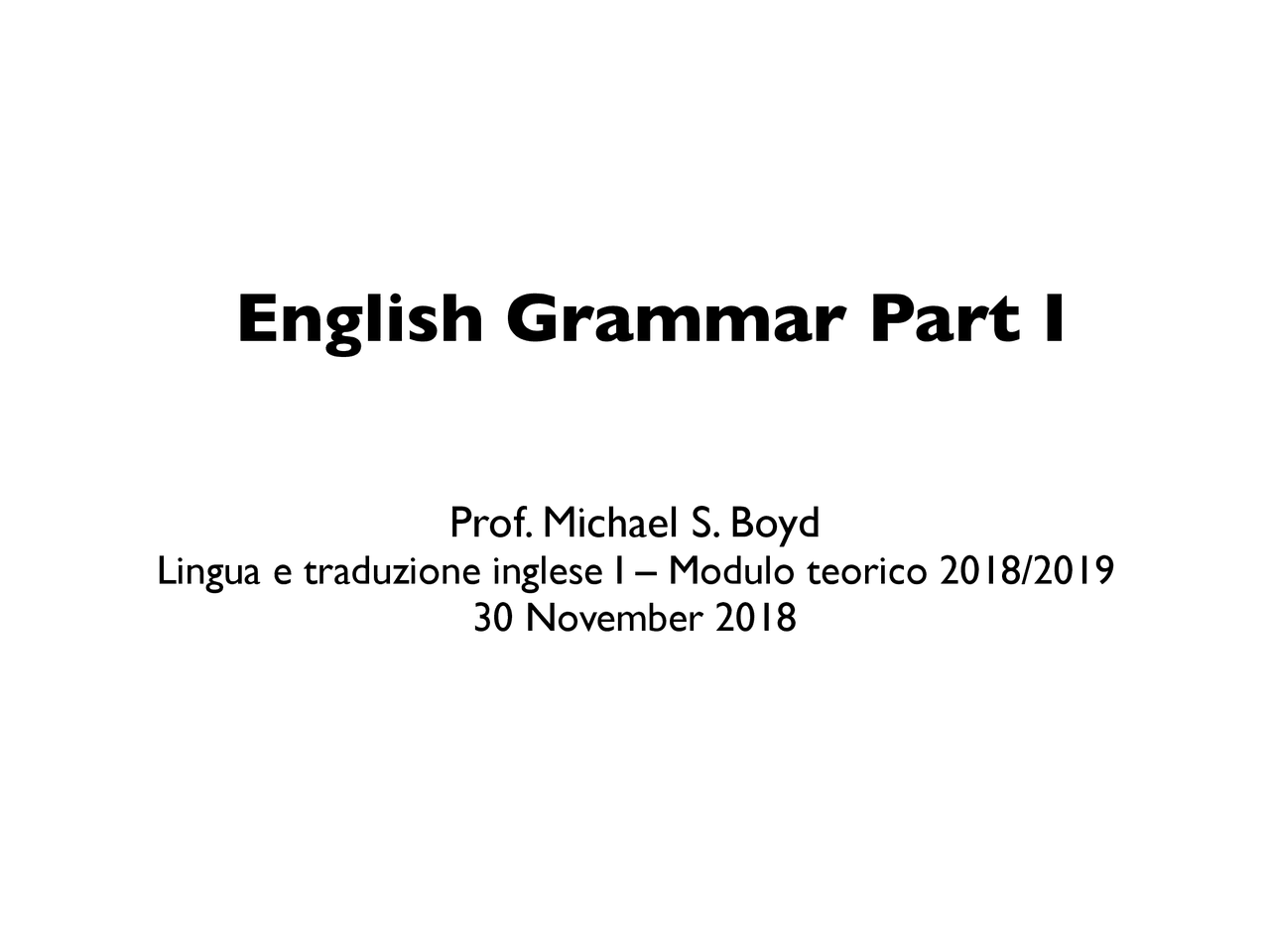 Inglese Modulo Teorico Docsity