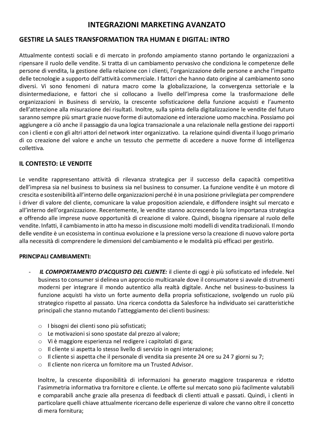 Gestire Le Operazioni Docsity