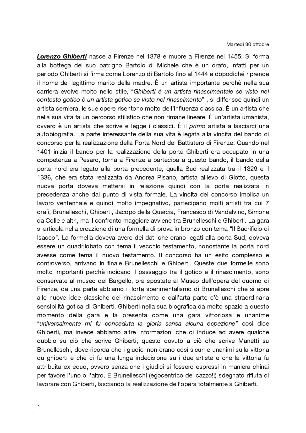 Appunti Istituzioni Di Storia Della Critica Darte Unipi Docsity
